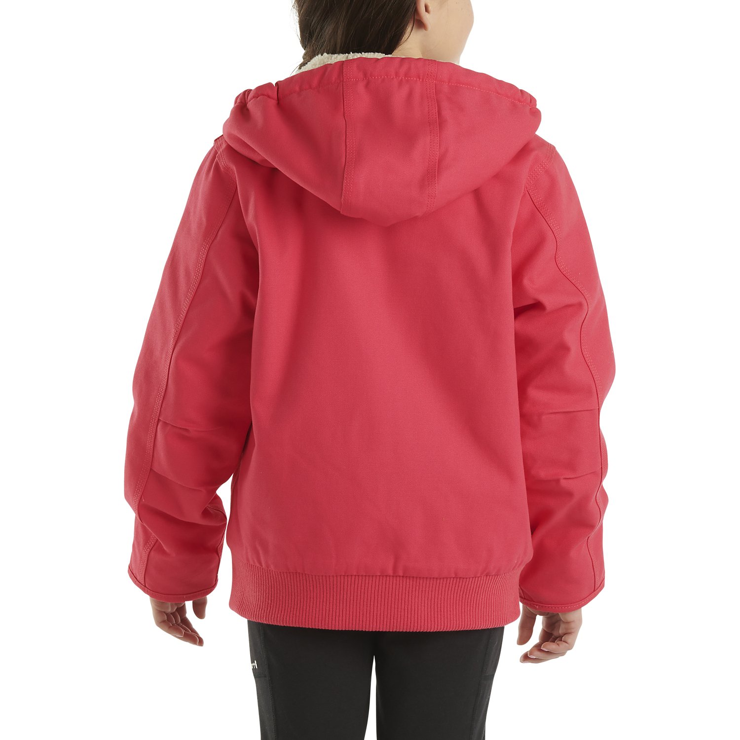 Carhartt Girls' Zip Front Flannel Quilt Lined Hooded Active Jacket ...