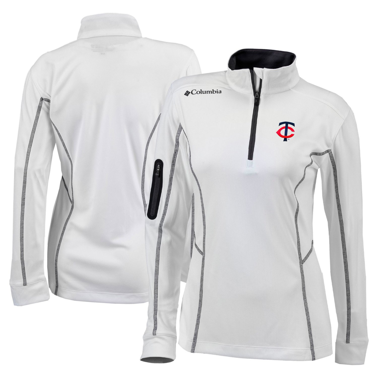 Columbia Minnesota Twins Omni-Wick Shotgun Quarter-Zip Pullover Top ...