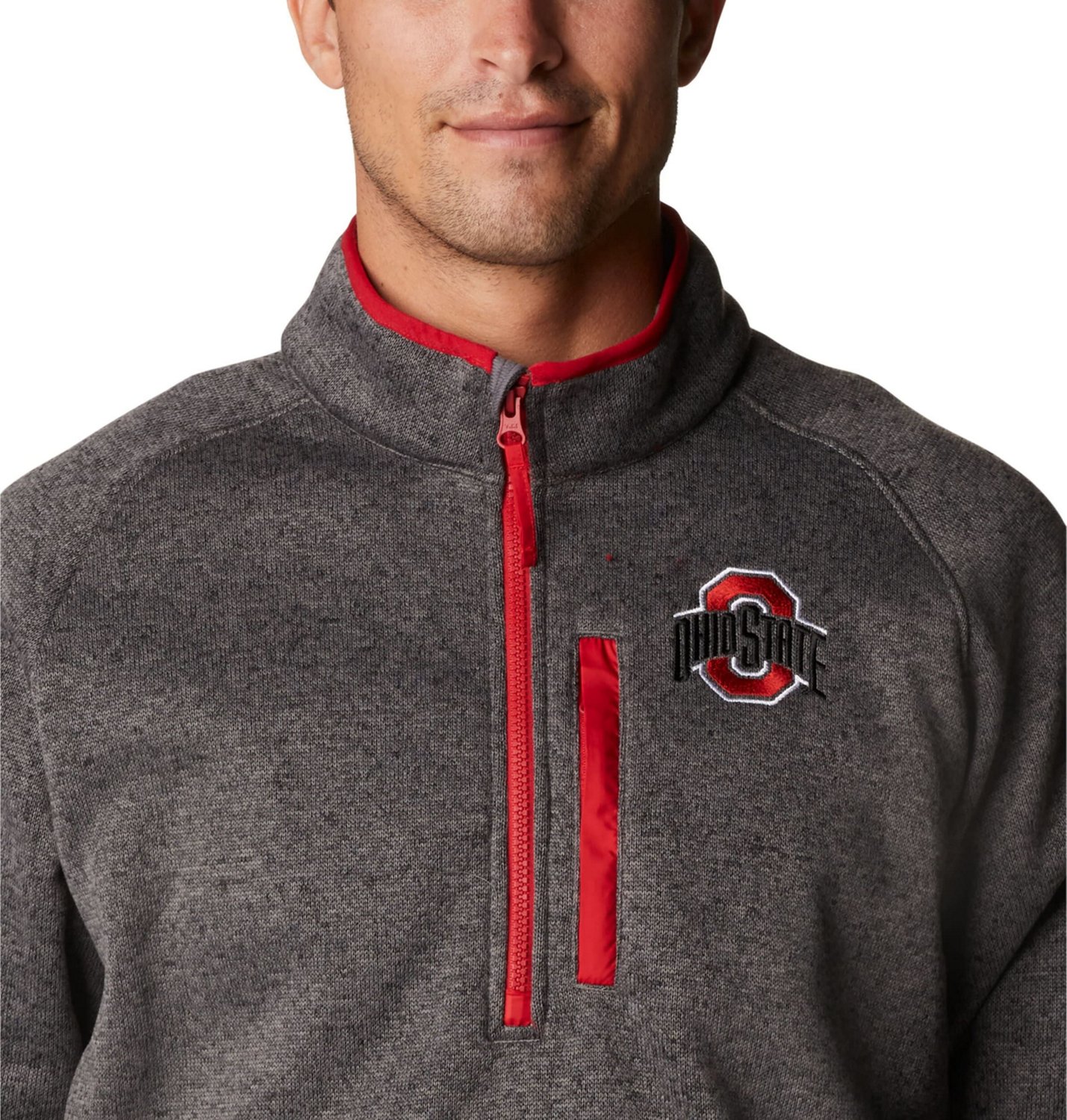 Columbia Ohio State Buckeyes Canyon Point Omni-Shield Raglan Half-Zip ...