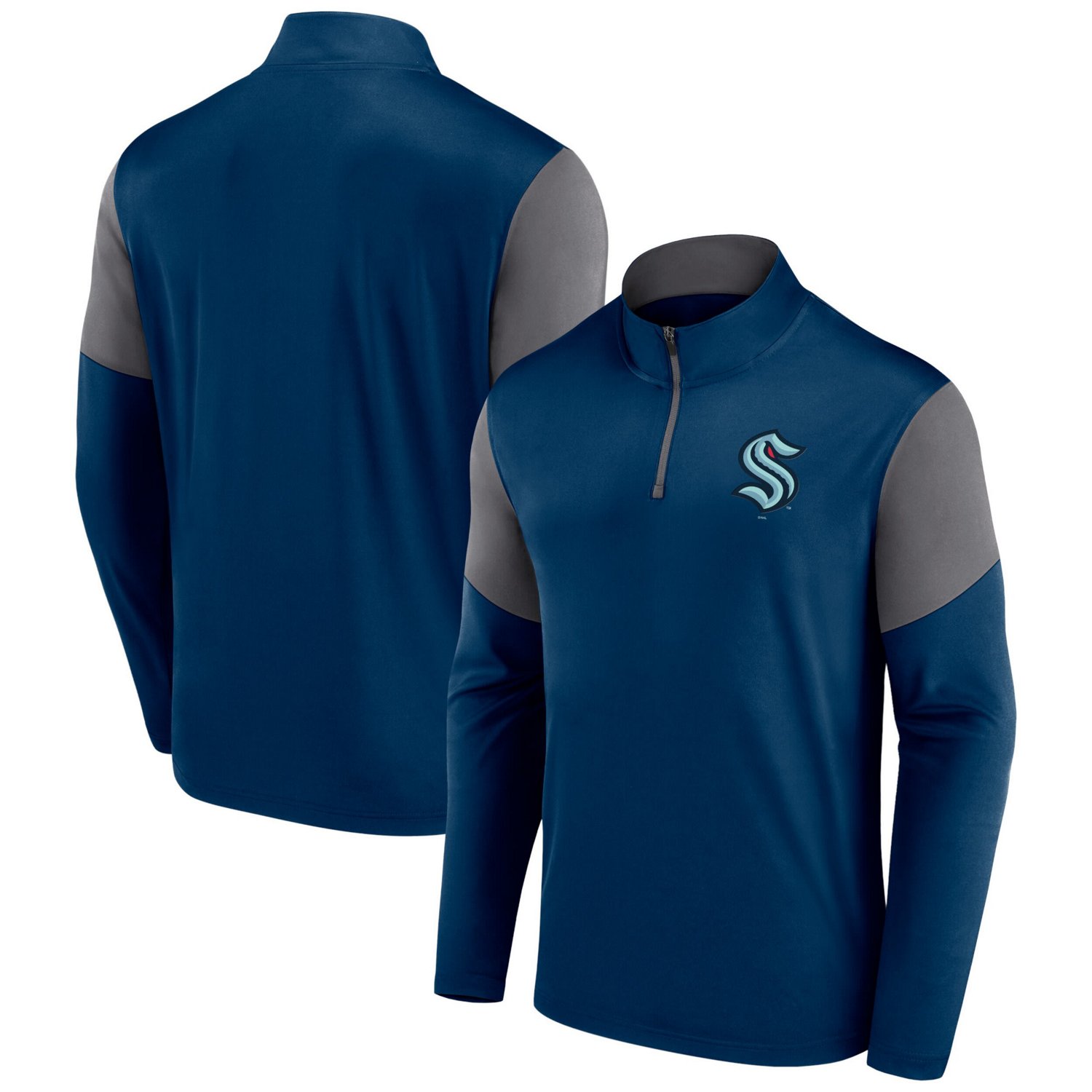 Fanatics Branded Deep Sea Seattle Kraken Logo Quarter-Zip Top | Academy