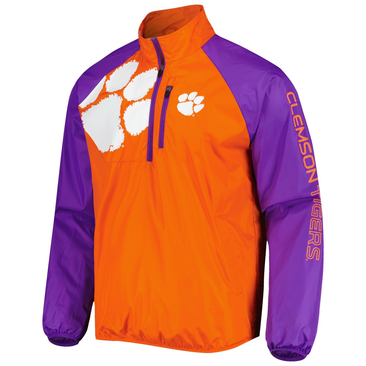 G-III Sports by Carl Banks Clemson Tigers Point Guard Raglan Half-Zip ...