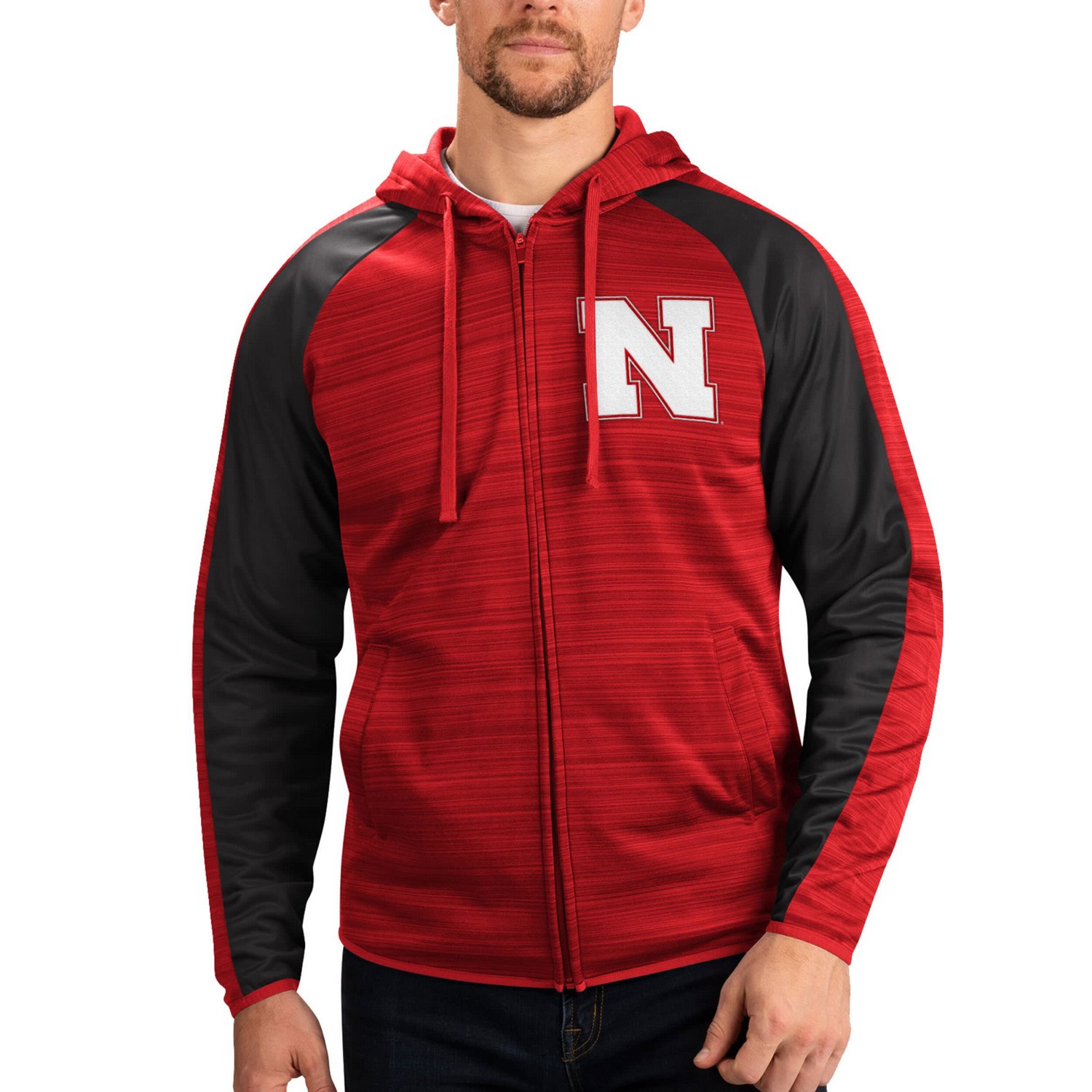 G-III Sports by Carl Banks Nebraska Huskers Neutral Zone Raglan Full ...