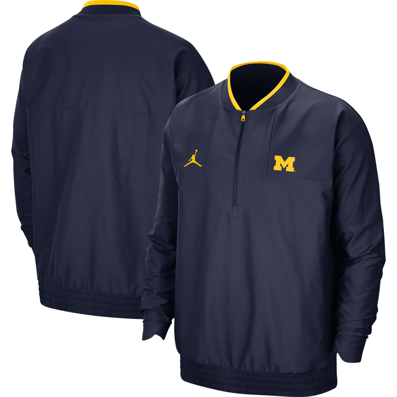 Jordan Brand Michigan Wolverines 2021 Coach Half-Zip Jacket | Academy