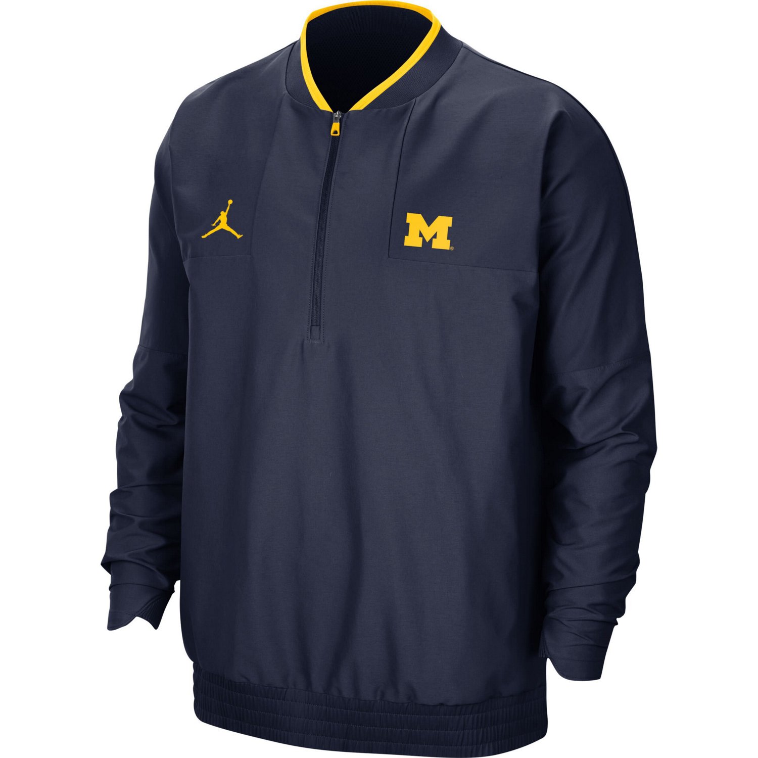 Jordan Brand Michigan Wolverines 2021 Coach Half-Zip Jacket | Academy