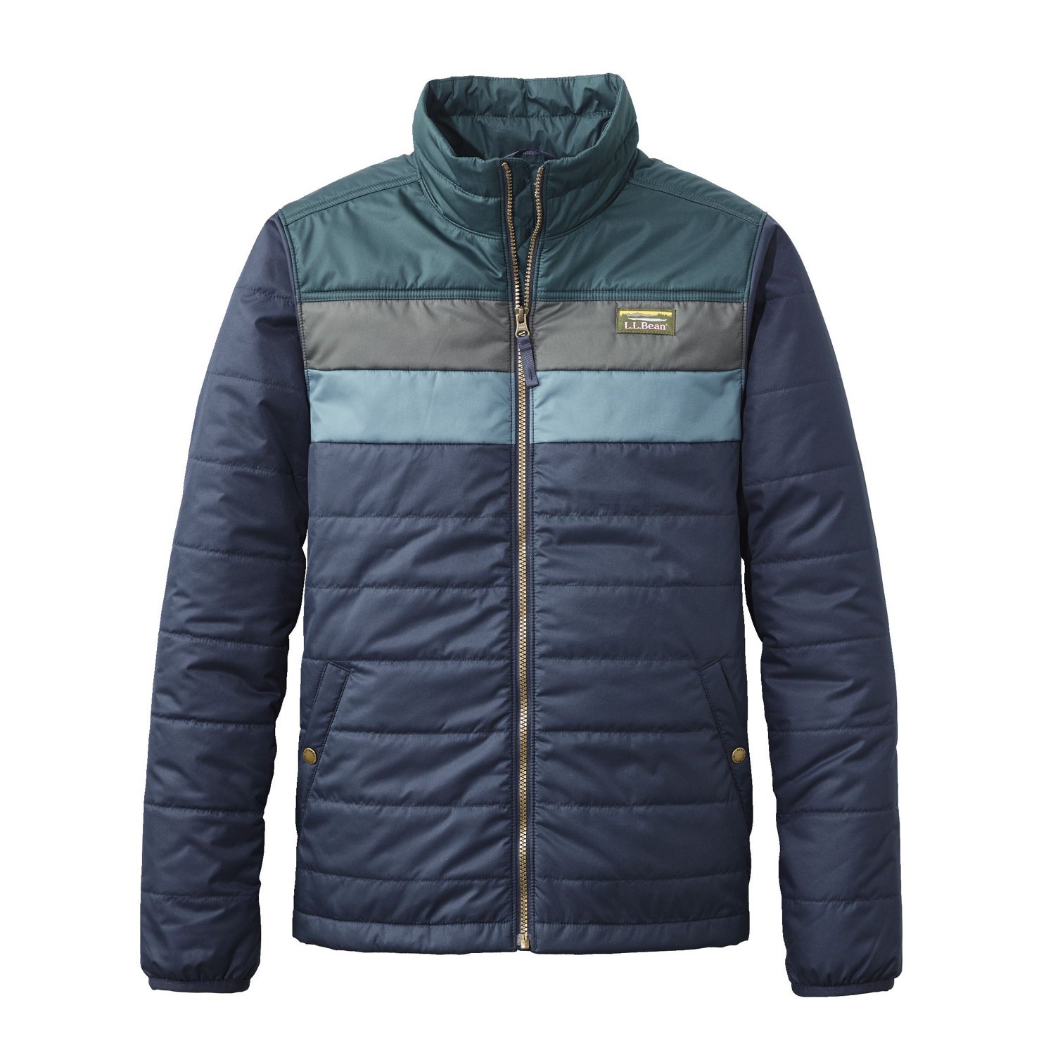 L.L.Bean Men's Mountain Classic Colorblock Puffer Jacket | Academy