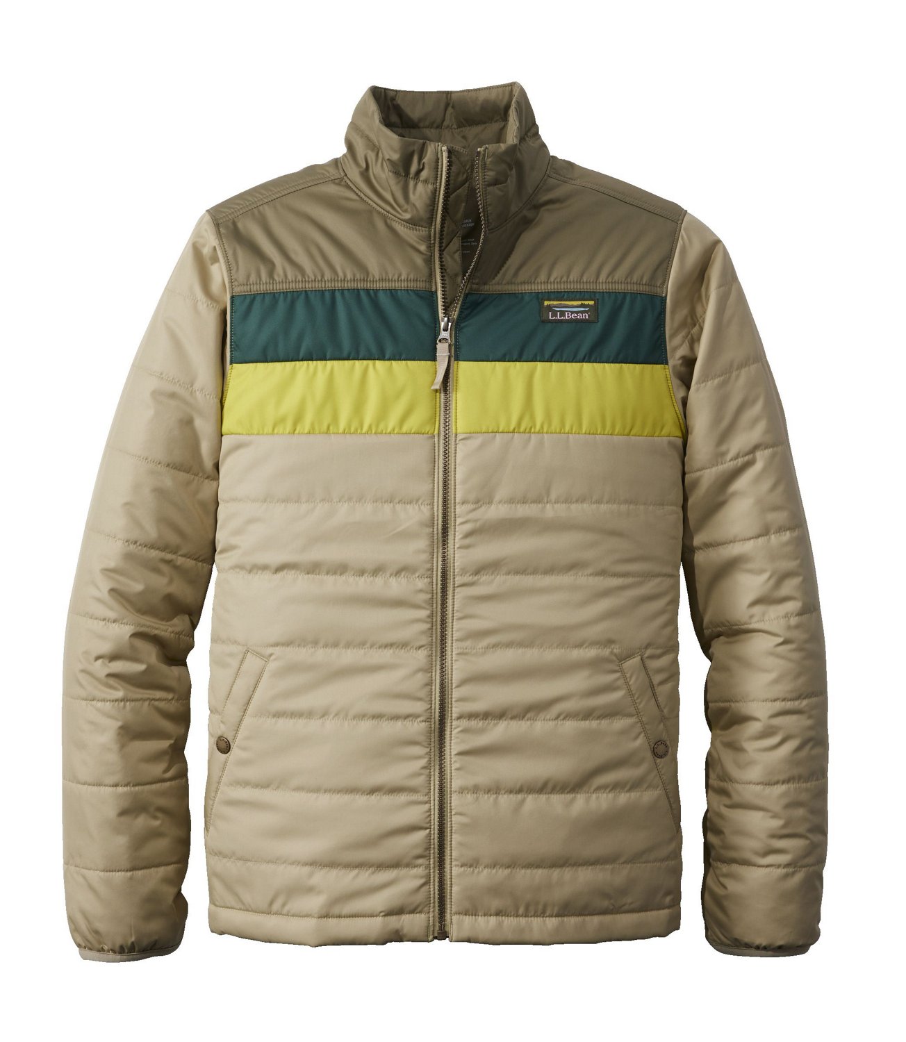 L.L.Bean Men's Mountain Classic Colorblock Puffer Jacket | Academy
