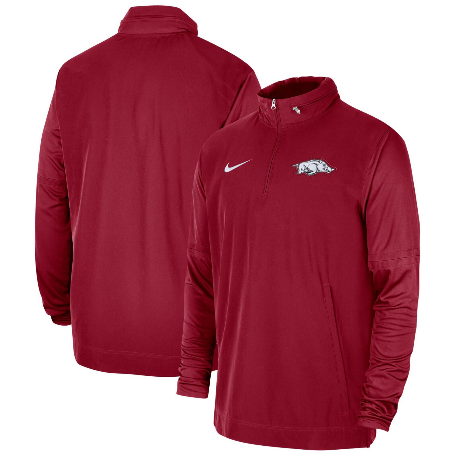 Nike Arkansas Razorbacks 2023 Coach Half-Zip Hooded Jacket | Academy