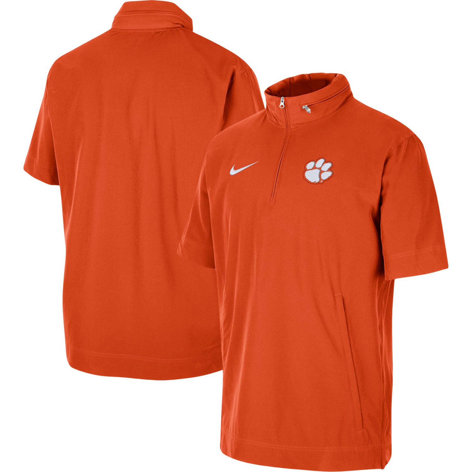 Nike Clemson Tigers Coaches Half-Zip Short Sleeve Jacket | Academy