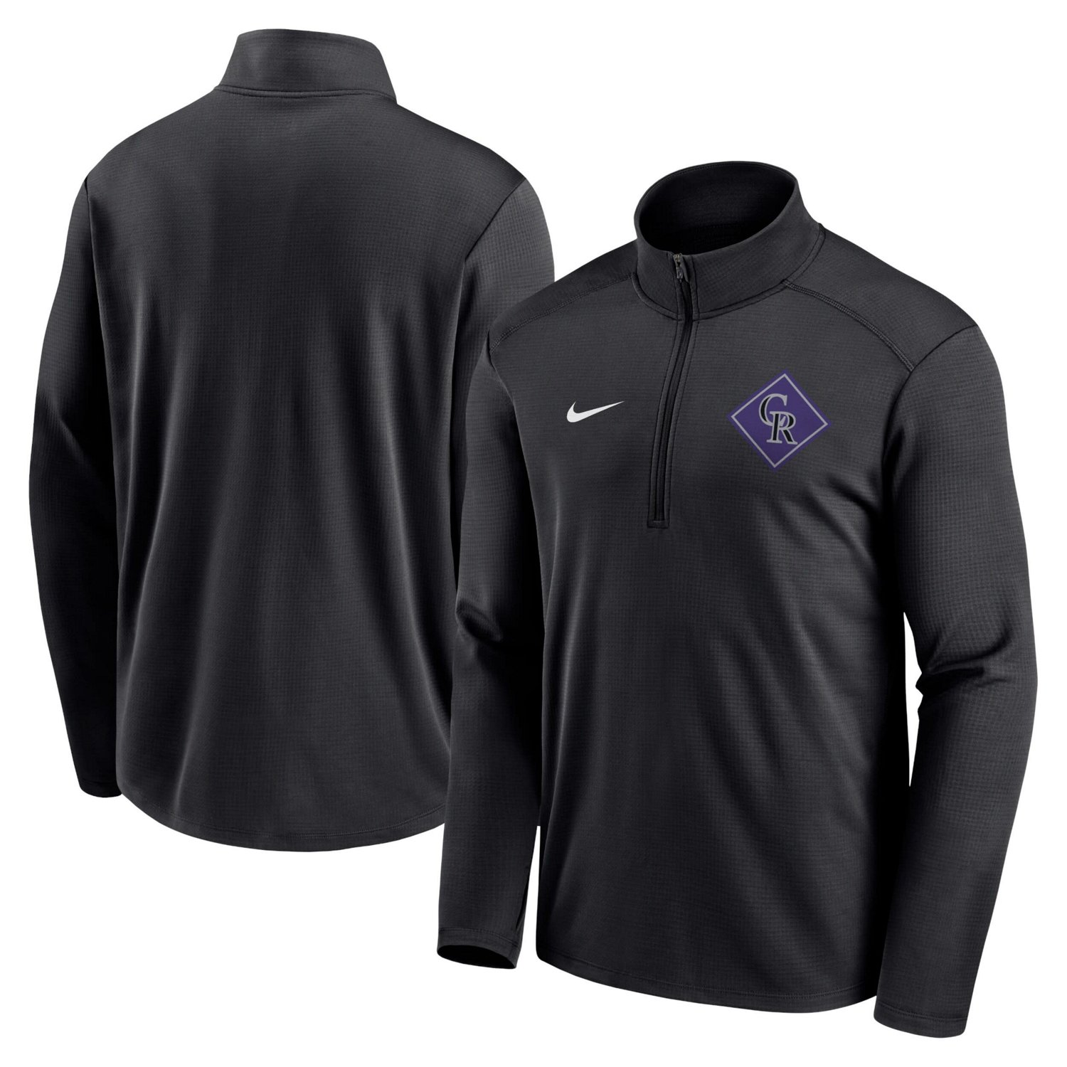 Nike Colorado Rockies Diamond Icon Pacer Performance Quarter-Zip ...