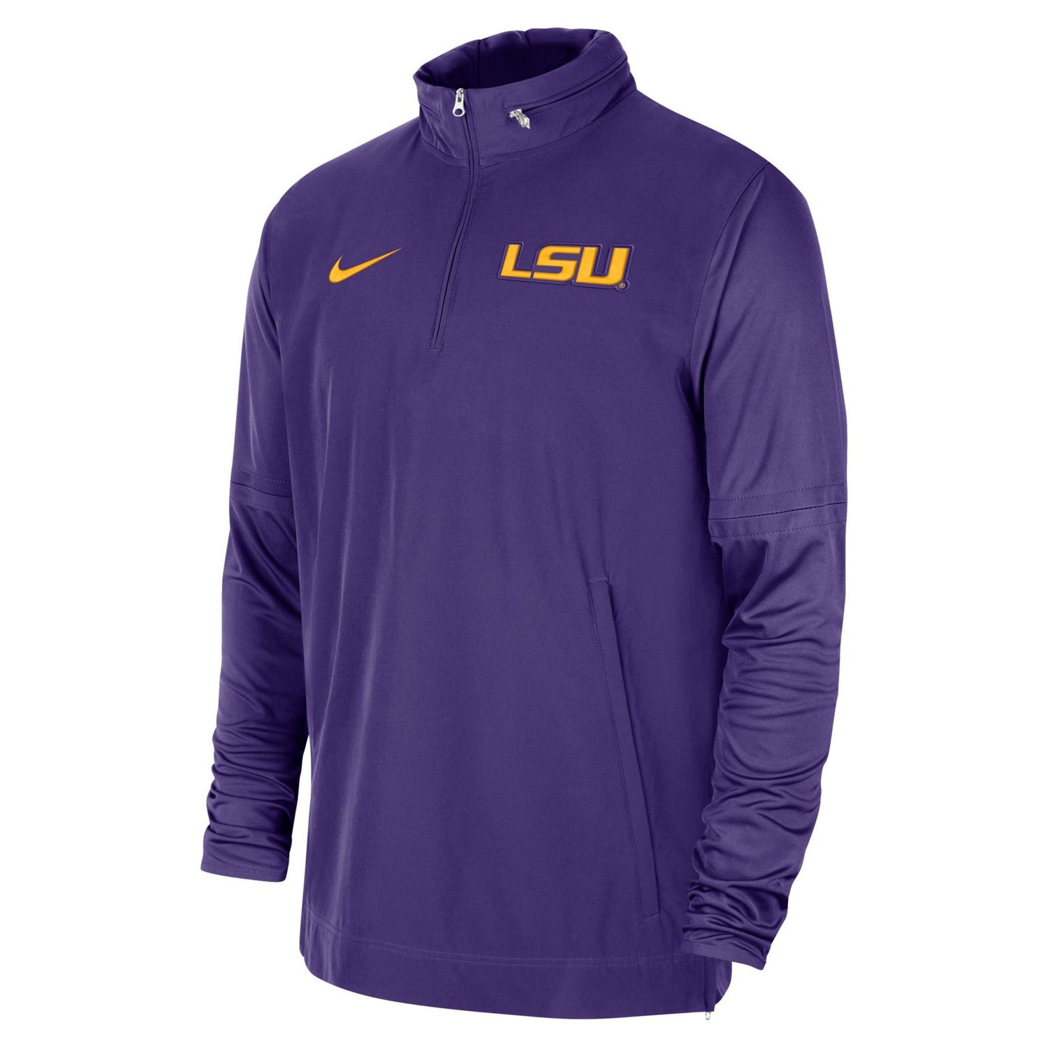 Nike LSU Tigers 2023 Coach Half-Zip Hooded Jacket | Academy