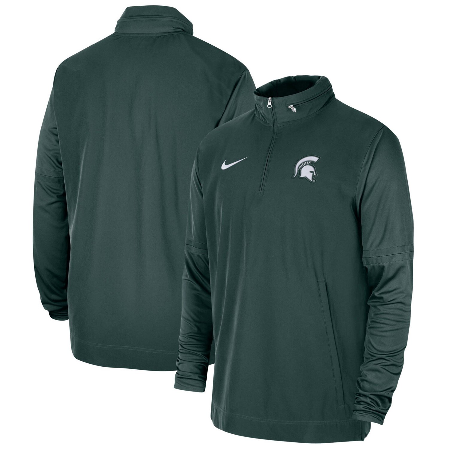 Nike Michigan State Spartans 2023 Coach Half-Zip Hooded Jacket | Academy
