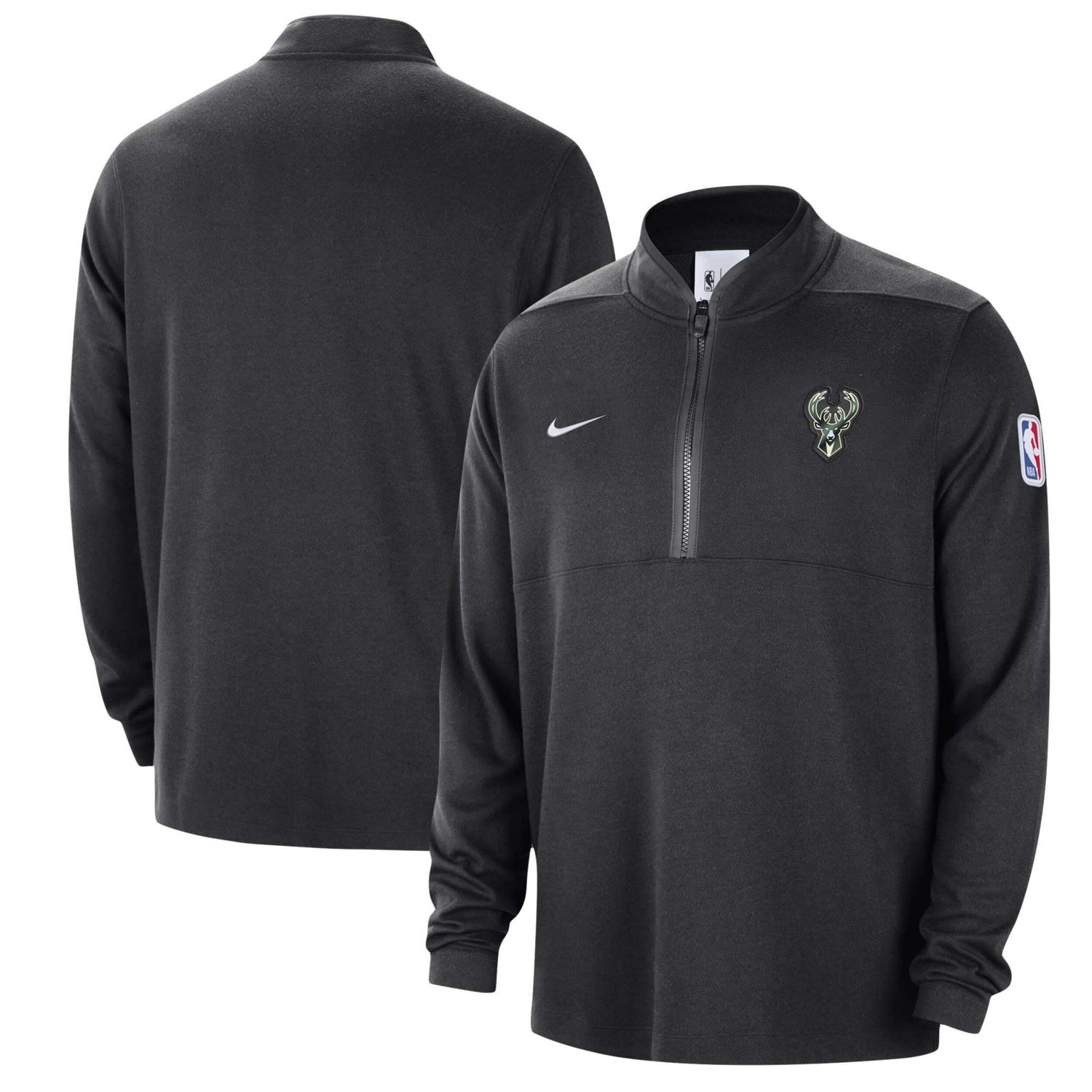 Nike Milwaukee Bucks 2023/24 Authentic Performance Half-Zip Jacket ...