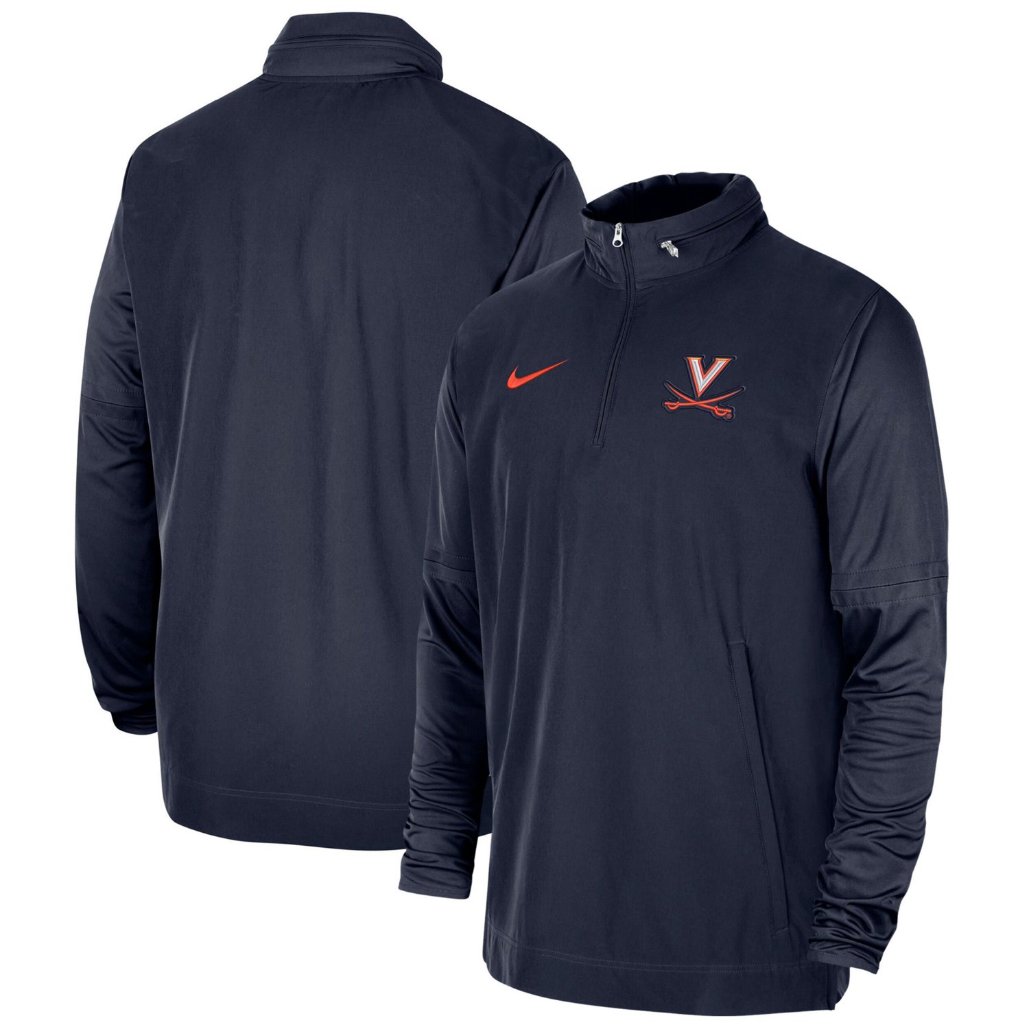 Nike Virginia Cavaliers 2023 Coach Half-Zip Hooded Jacket | Academy