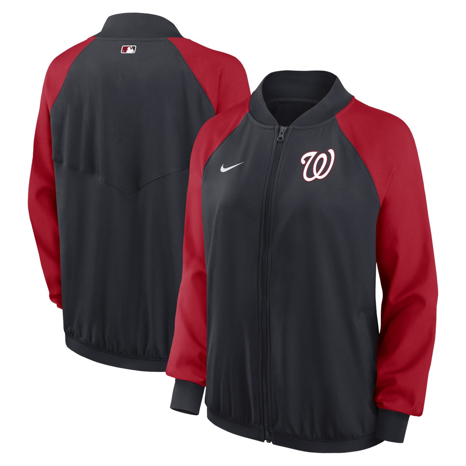 Nike Washington Nationals Authentic Collection Team Raglan Performance Full-Zip Jacket | Academy