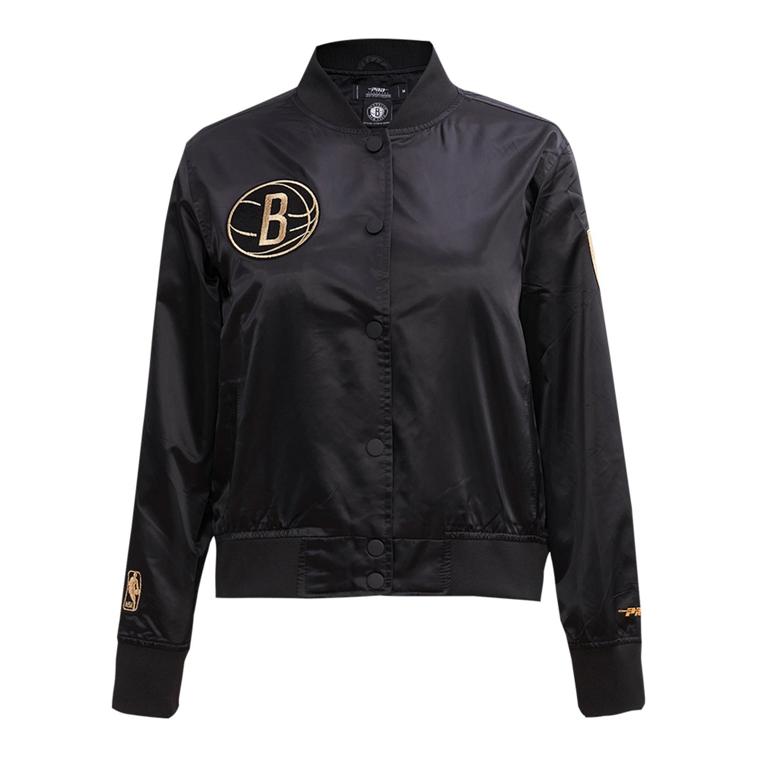 Pro Standard Brooklyn Nets Glam Satin Full-Snap Varsity Jacket | Academy