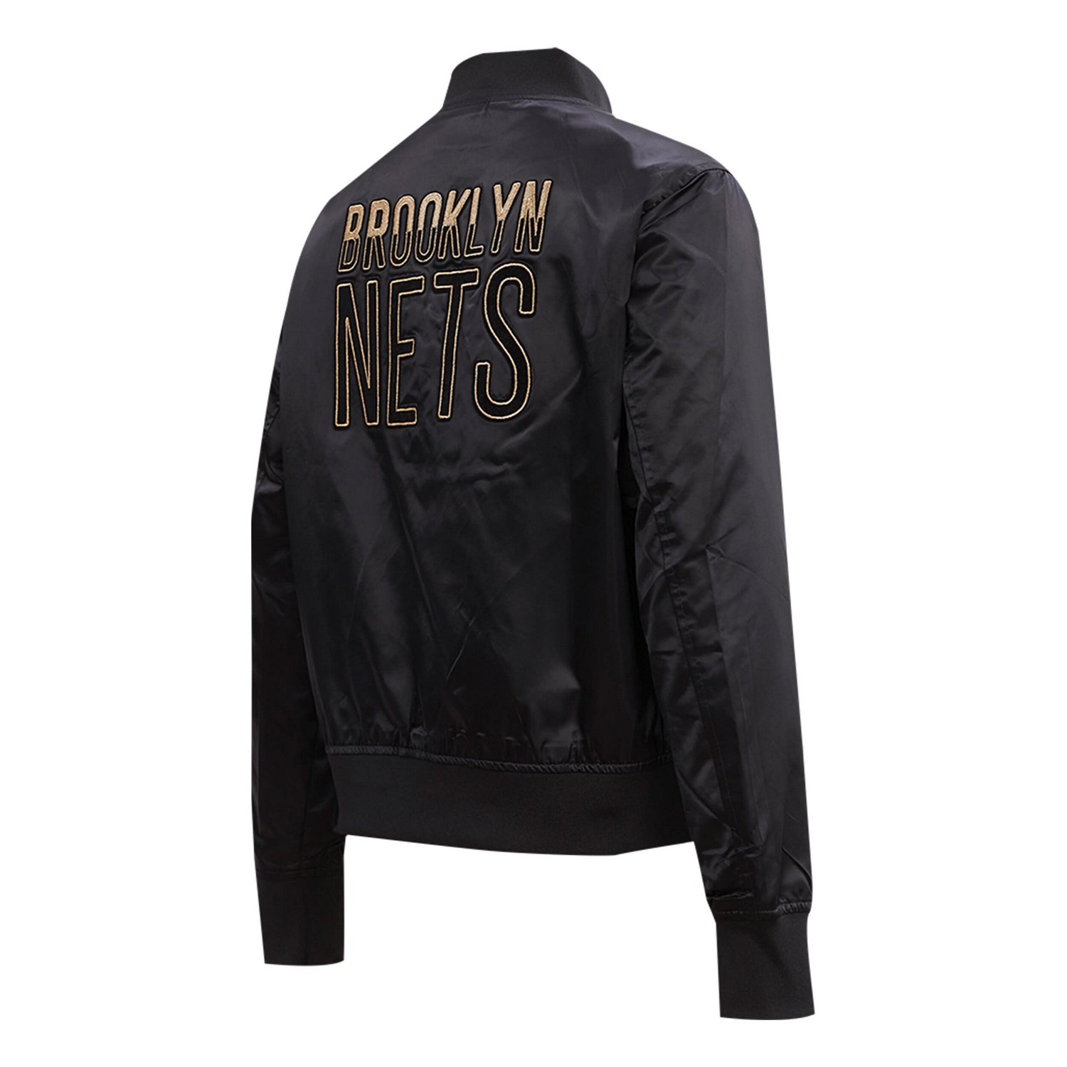 Pro Standard Brooklyn Nets Glam Satin Full-Snap Varsity Jacket | Academy