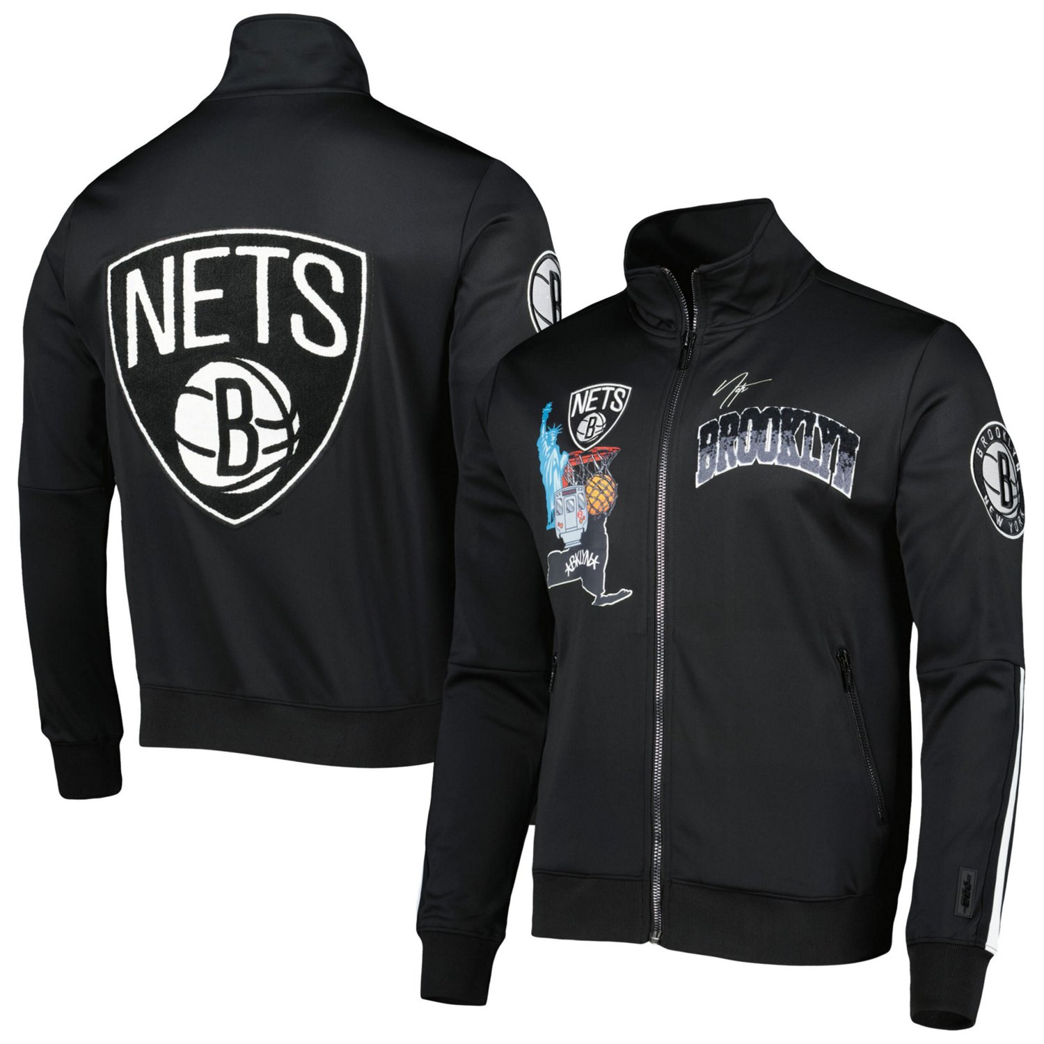 Pro Standard Brooklyn Nets Hometown Mock Neck Full-Zip Track Jacket ...