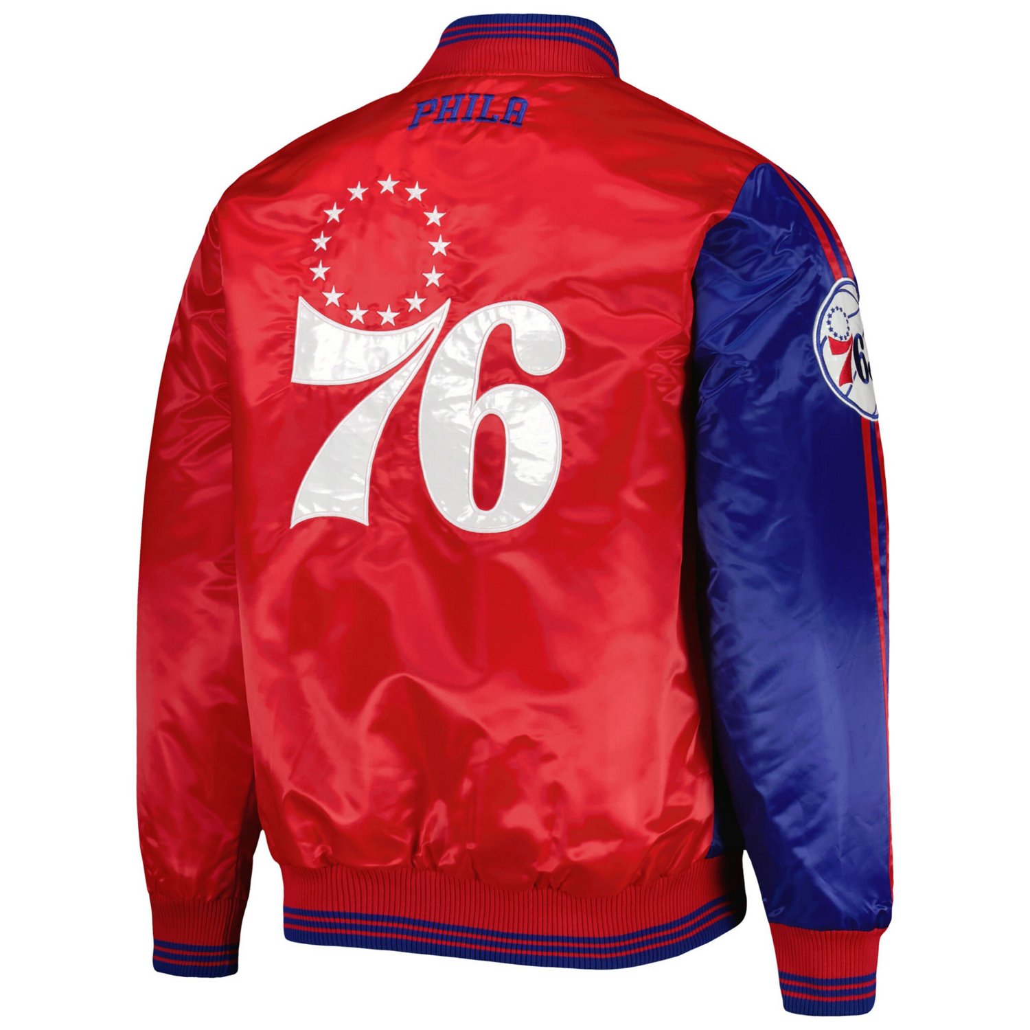 Starter /Red Philadelphia 76ers Fast Break Satin Full-Snap Jacket | Academy