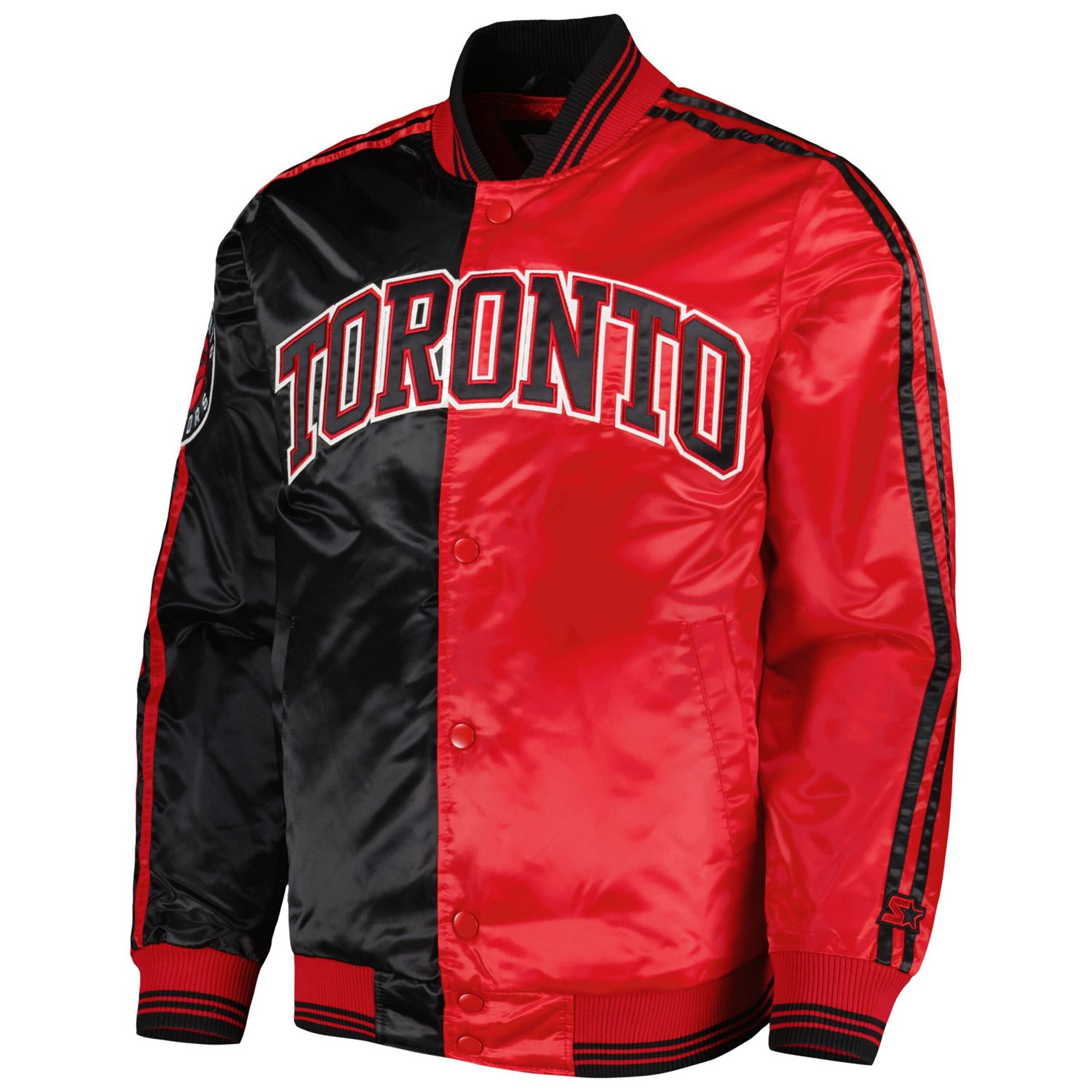 Starter /Red Toronto Raptors Fast Break Satin Full-Snap Jacket | Academy