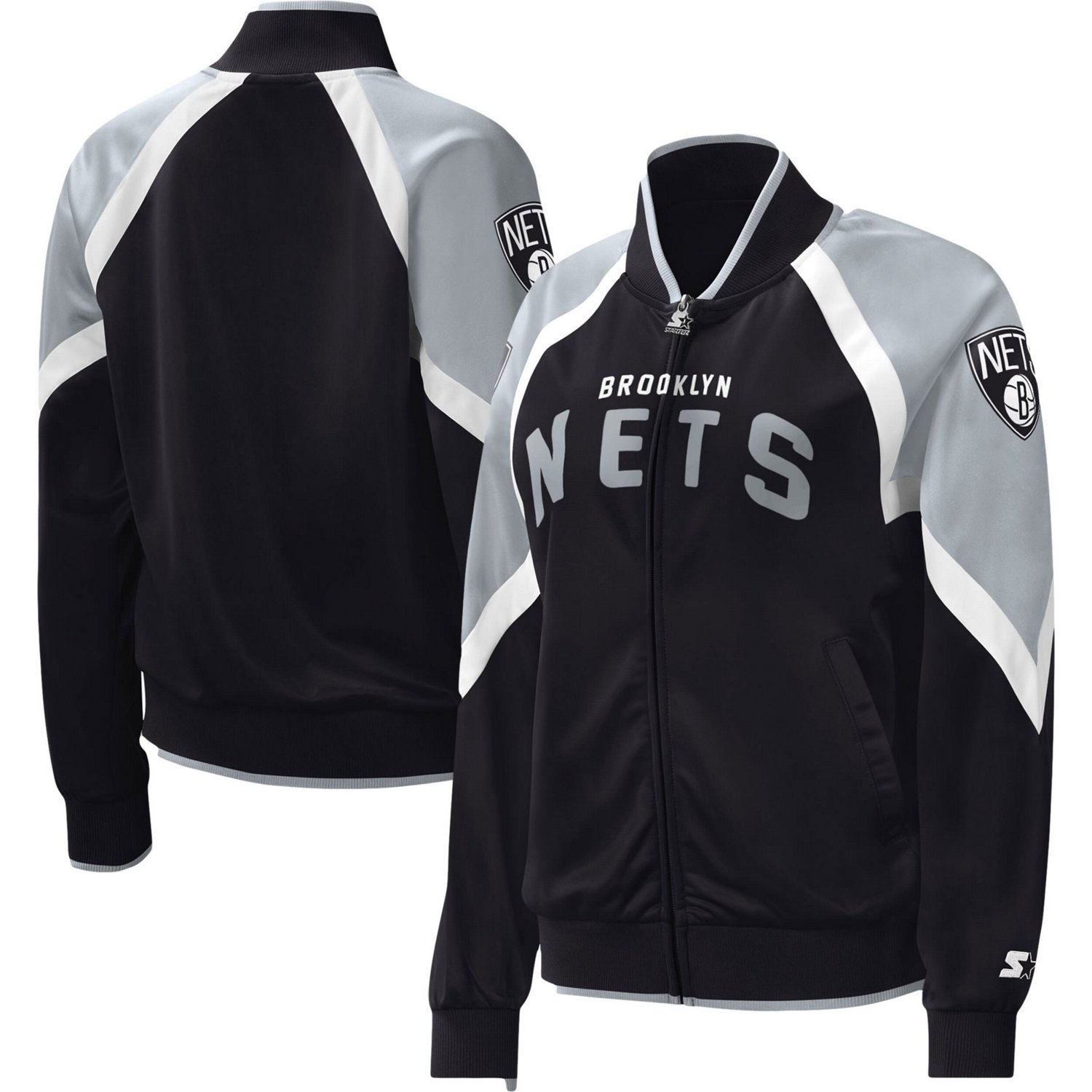Starter Brooklyn Nets Slam Dunk Raglan Full-Zip Track Jacket | Academy