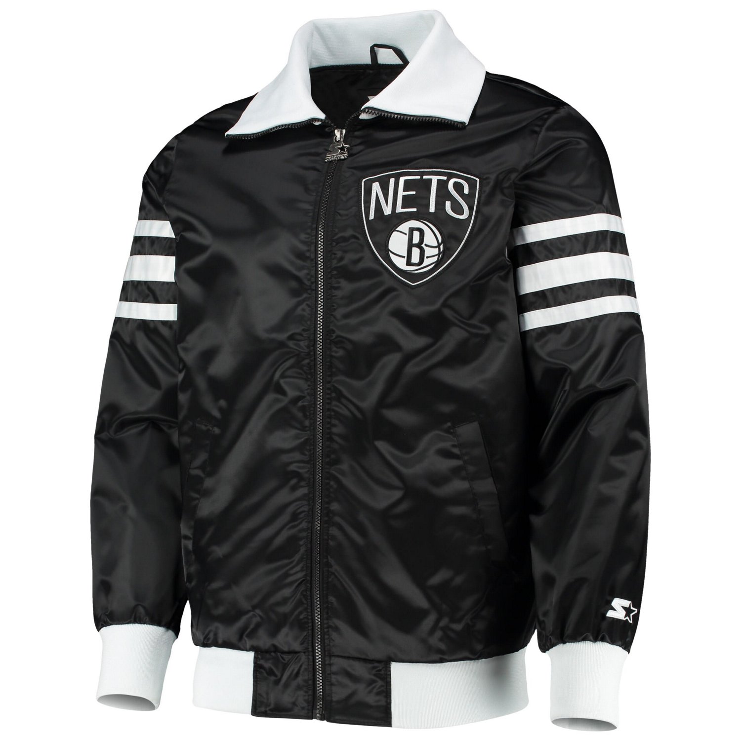 Starter Brooklyn Nets The Captain II Full-Zip Varsity Jacket | Academy