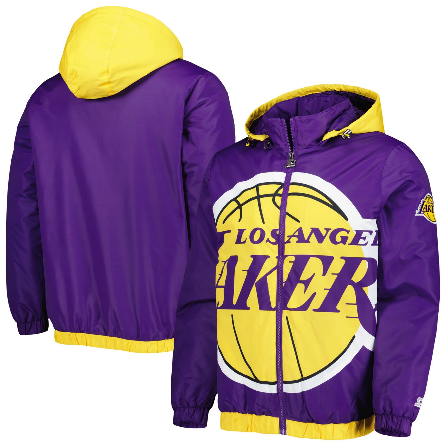 Starter Los Angeles Lakers The Triple Double Full-Zip Hoodie Jacket ...