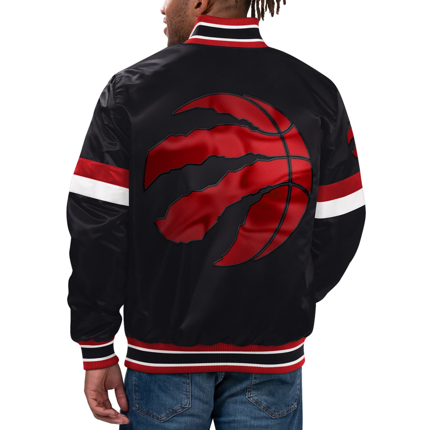 Starter Toronto Raptors Home Game Satin Full-Snap Varsity Jacket | Academy