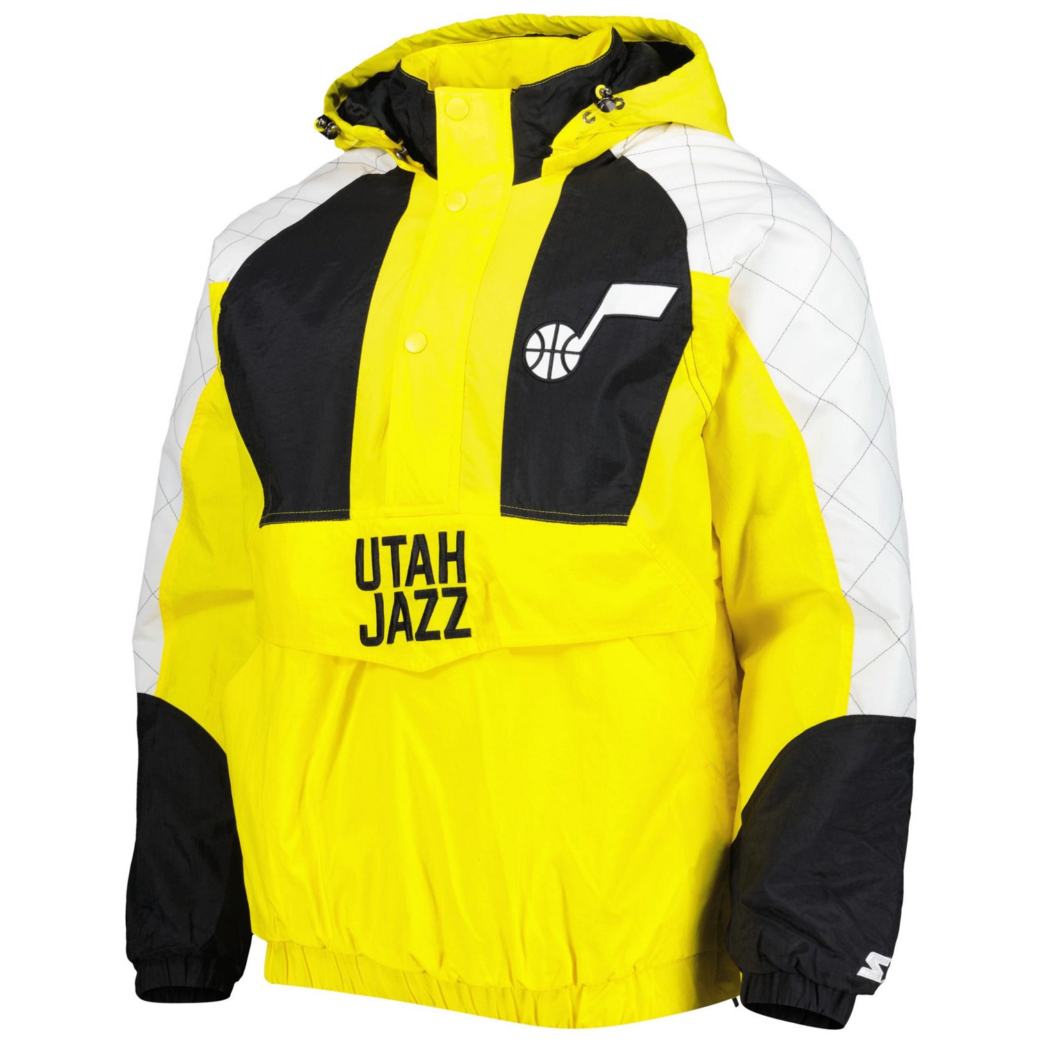 Starter Utah Jazz Body Check Raglan Hoodie Half-Zip Jacket | Academy