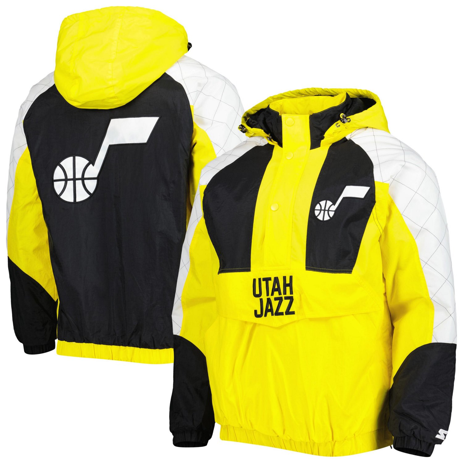 Starter Utah Jazz Body Check Raglan Hoodie Half-Zip Jacket | Academy