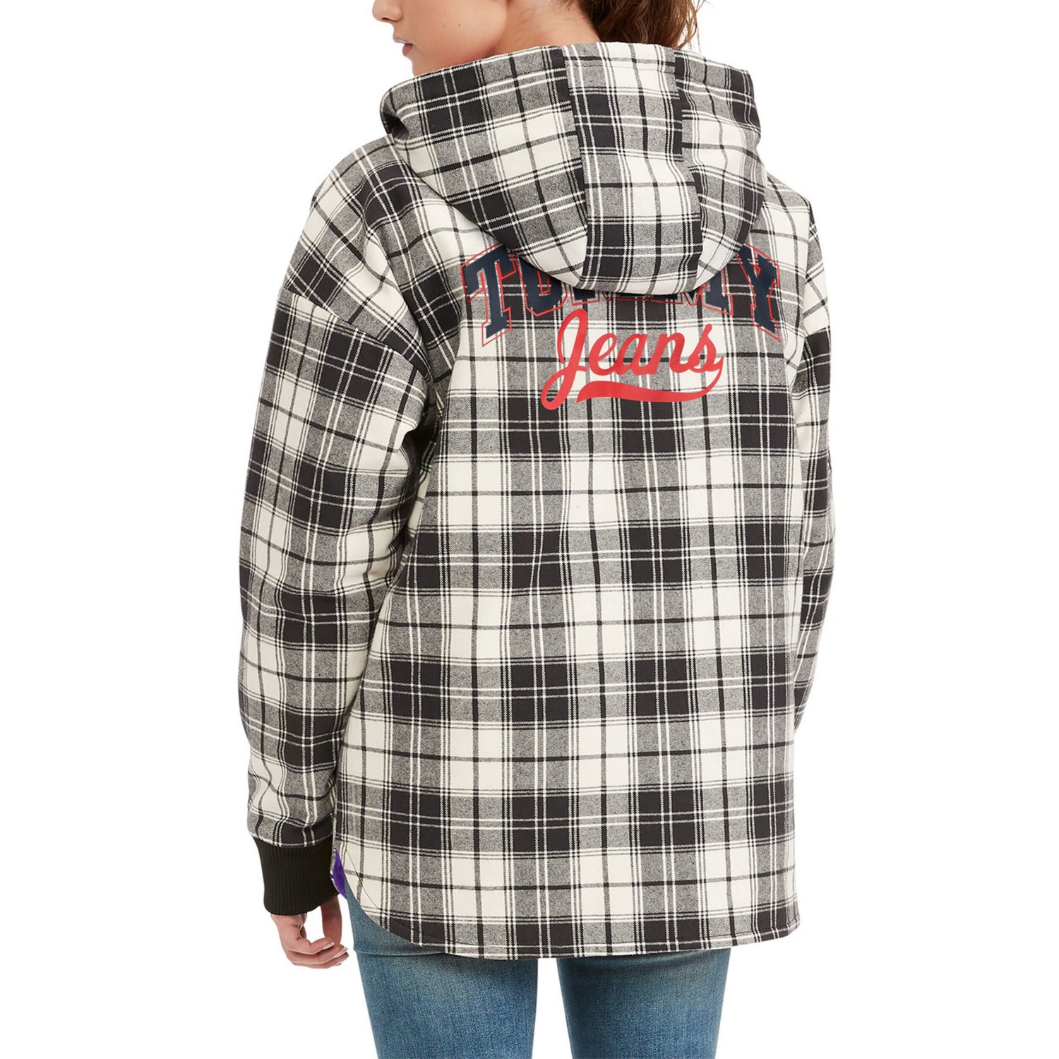 Tommy Jeans /Cream Los Angeles Lakers Molly Flannel Full-Zip Hoodie ...