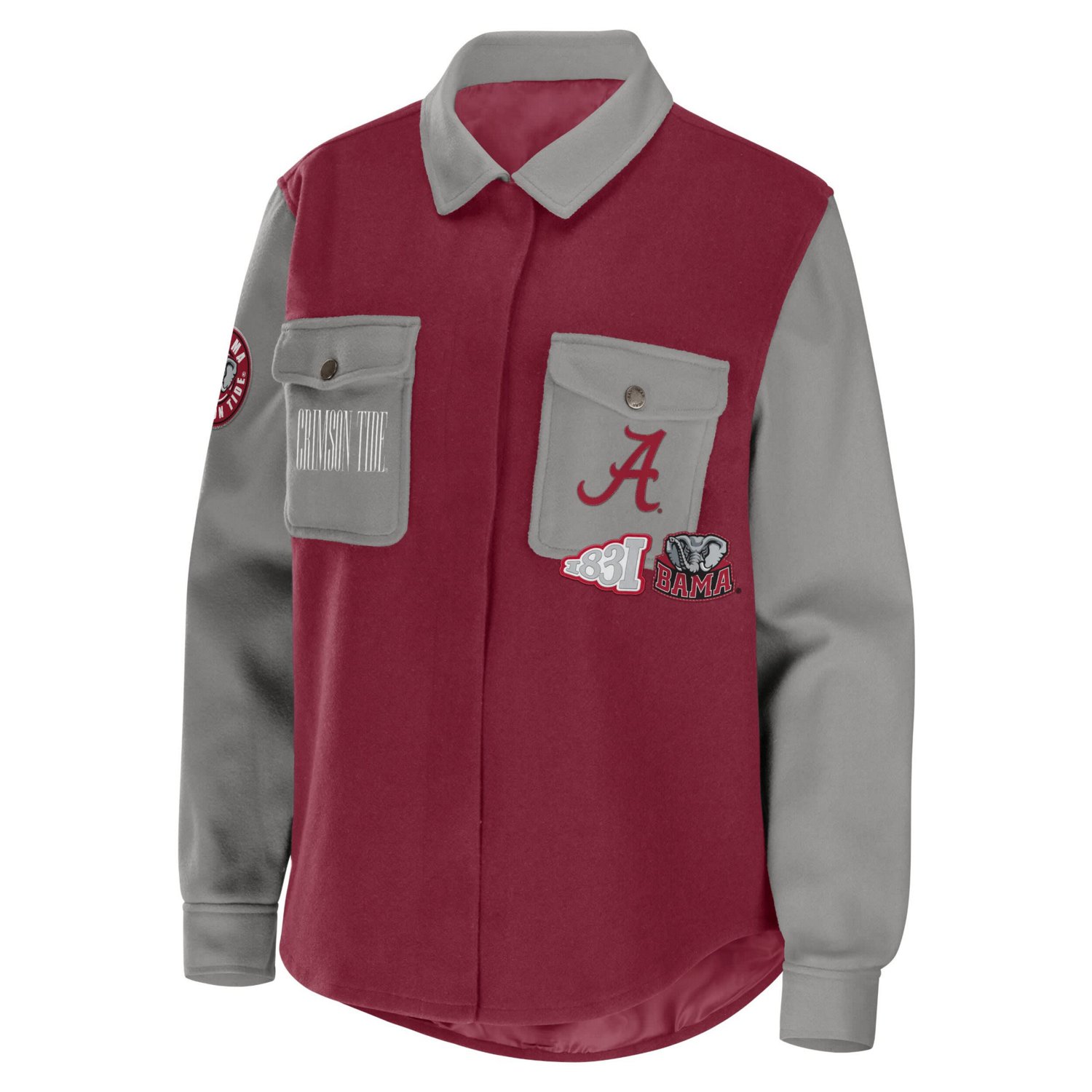 WEAR by Erin Andrews Alabama Tide Button-Up Shirt Jacket | Academy