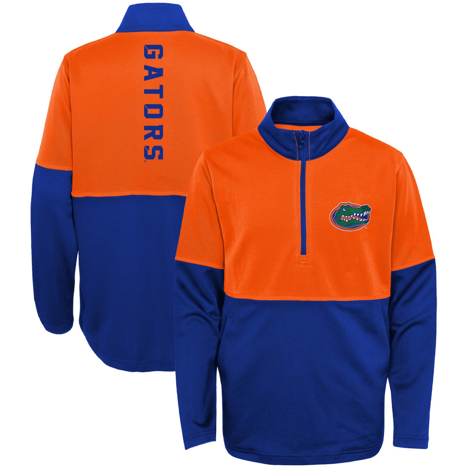 Youth /Orange Florida Gators Quick Snap Spine Print Quarter-Zip Jacket ...