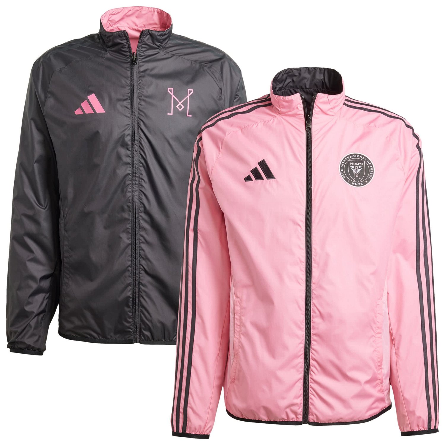 adidas Black Inter Miami CF 2025 Anthem Reversible Full-Zip Jacket ...