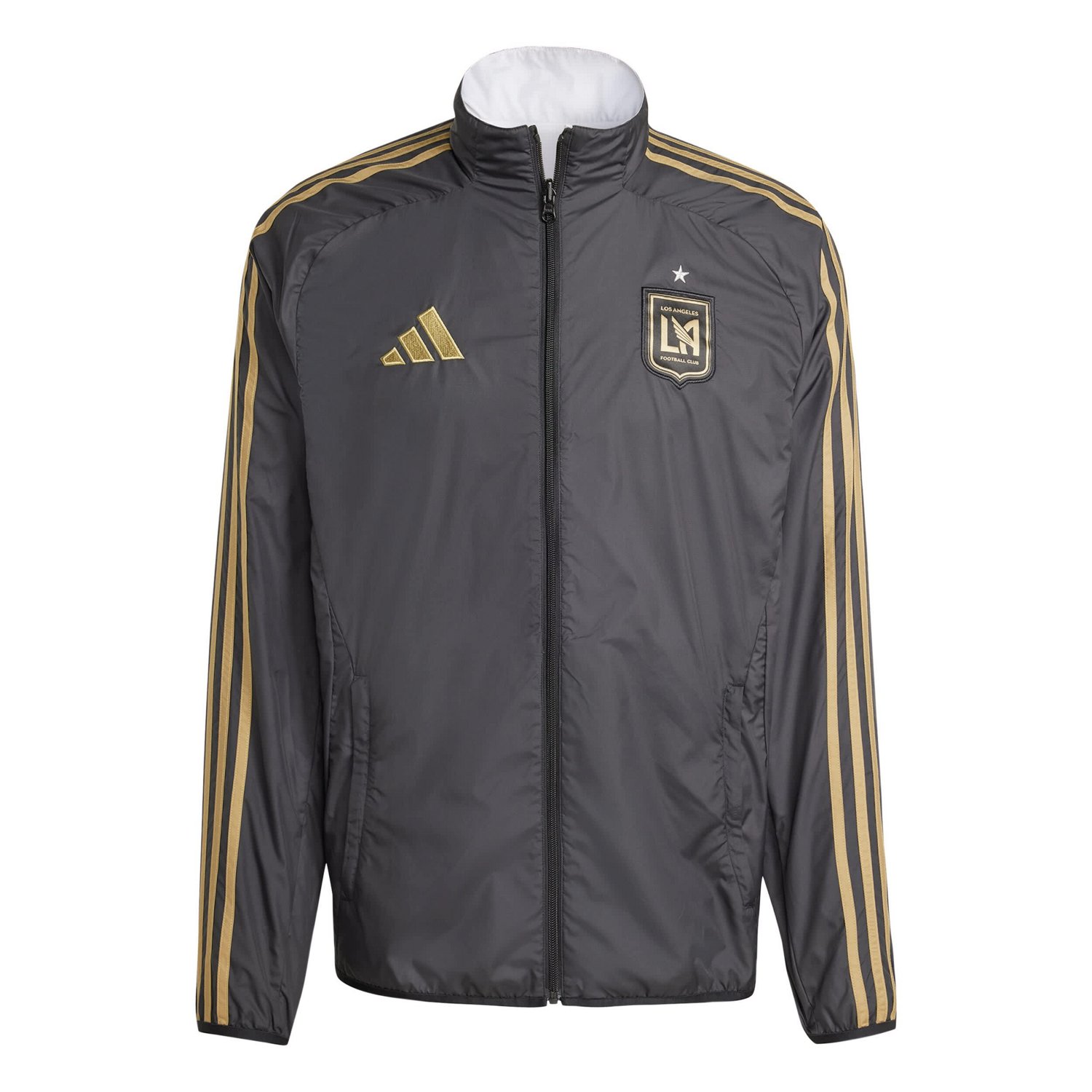 adidas White LAFC 2025 Anthem Reversible Full-Zip Jacket | Academy