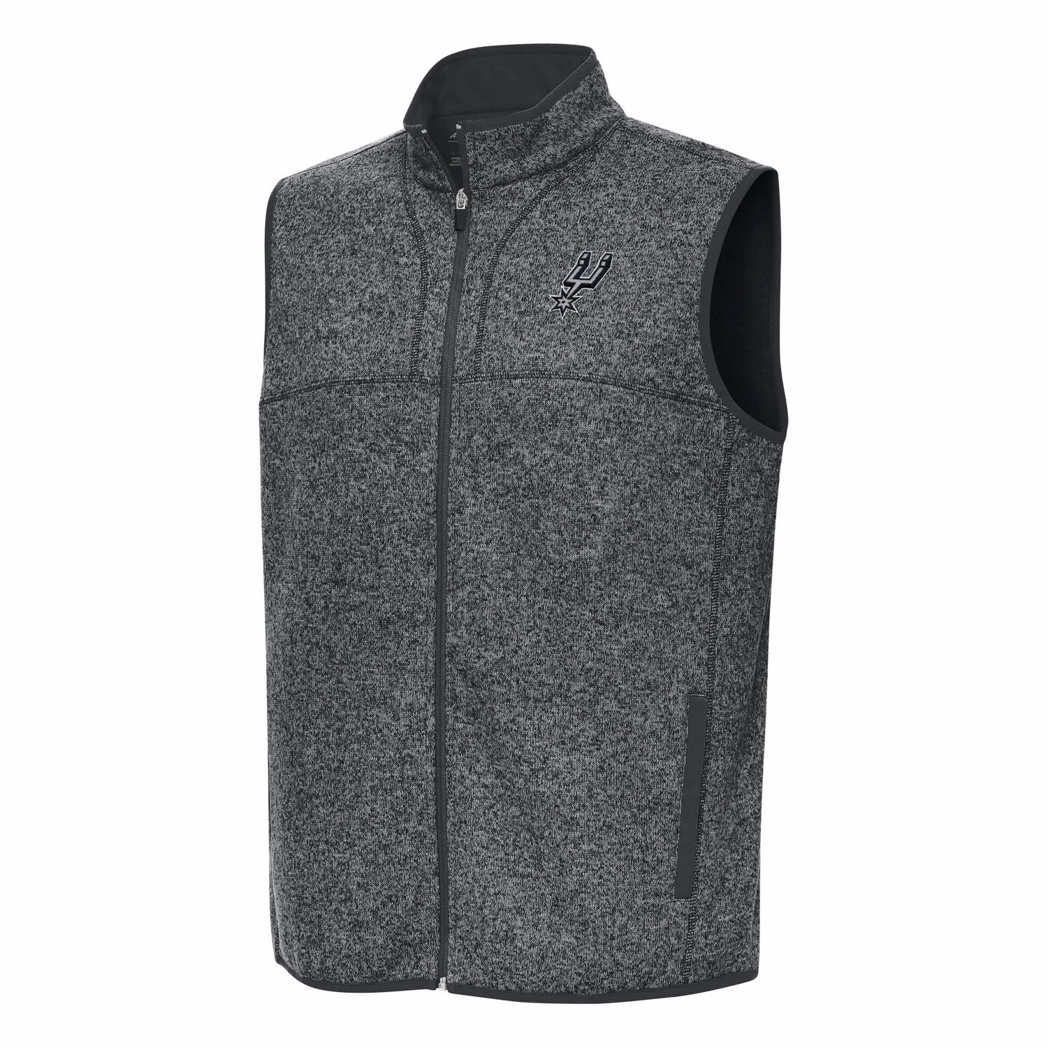 Antigua Heather San Antonio Spurs Fortune Full-Zip Vest | Academy