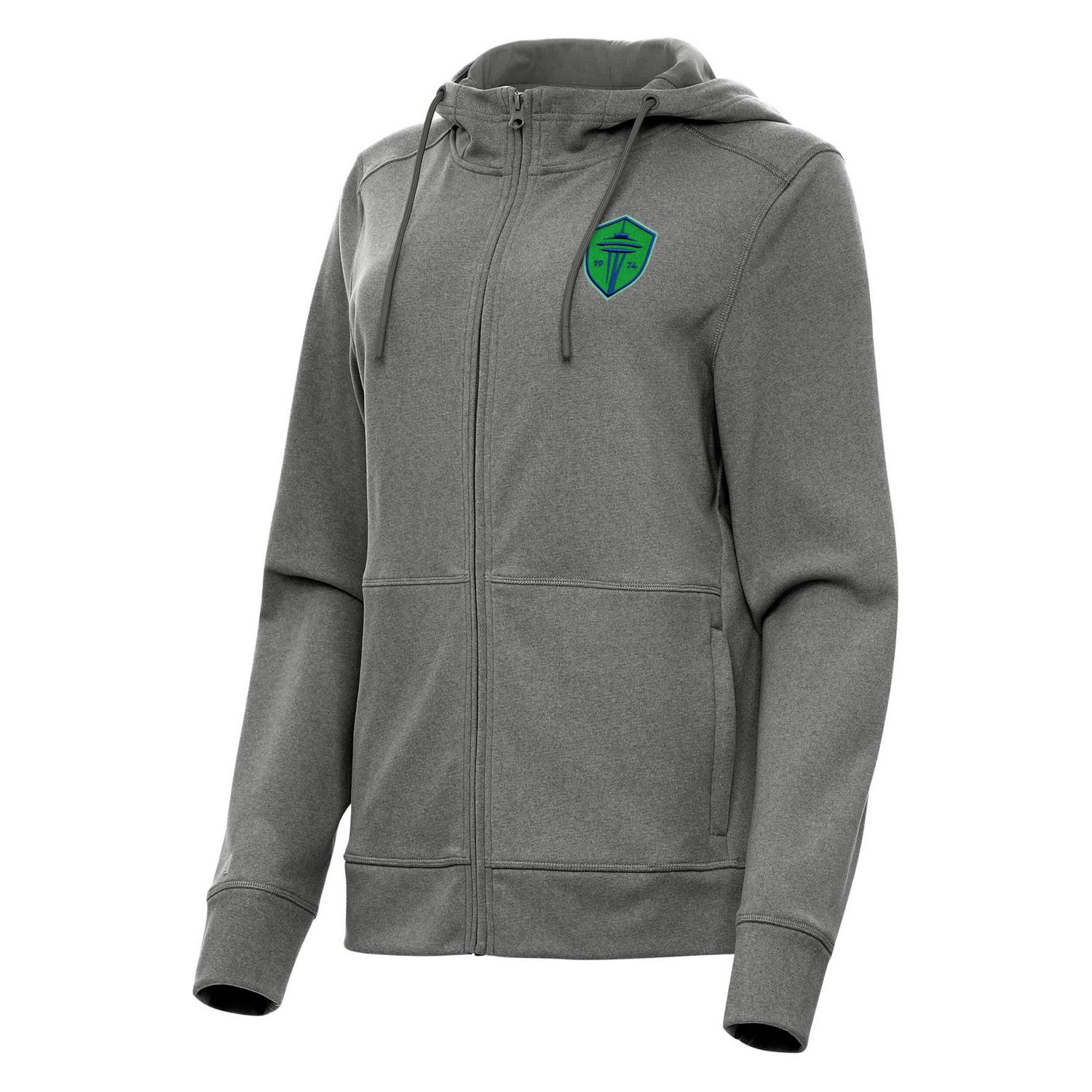 Antigua Heather Seattle Sounders FC Seeker Full-Zip Hoodie | Academy