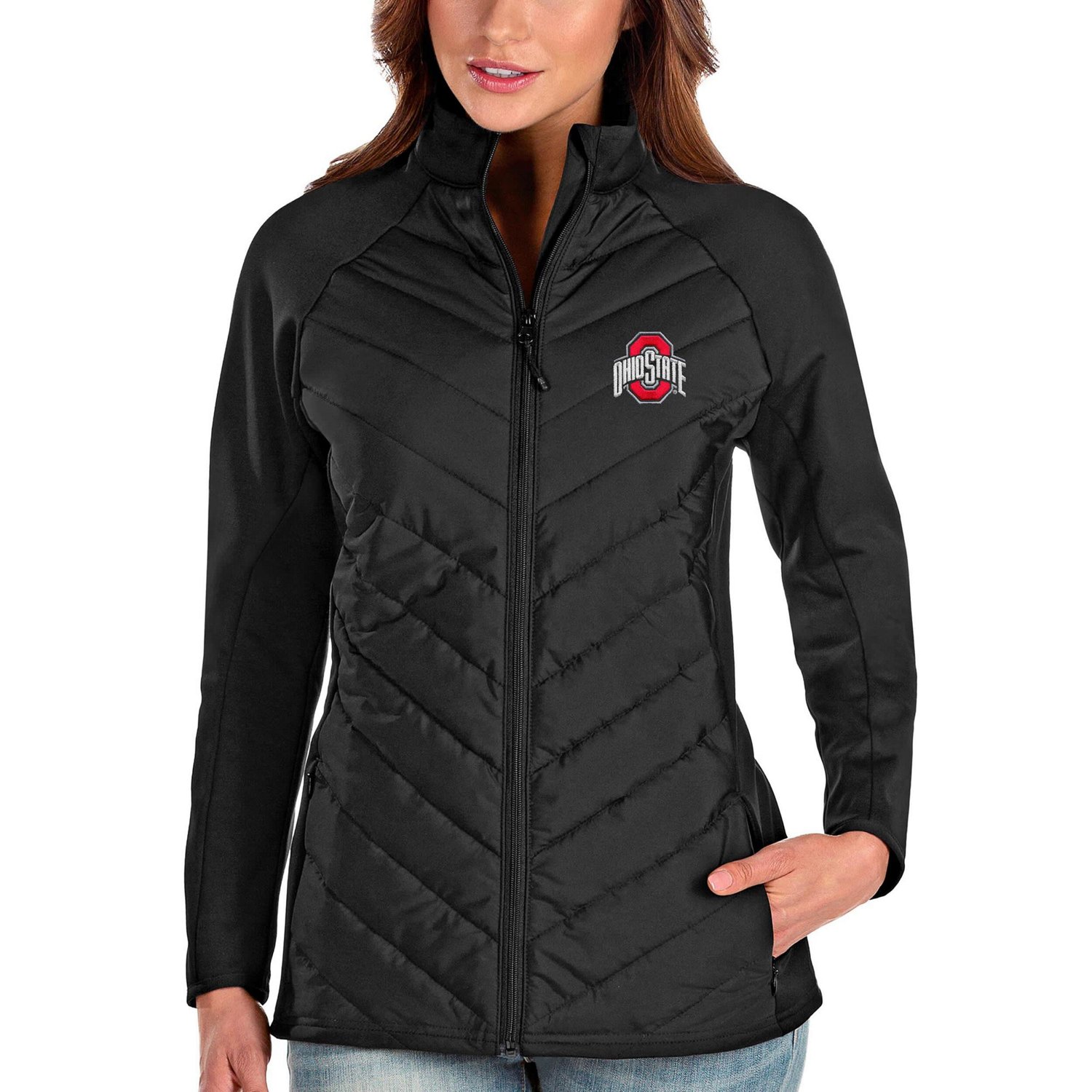 Antigua Ohio State Buckeyes Altitude Full-Zip Puffer Jacket | Academy