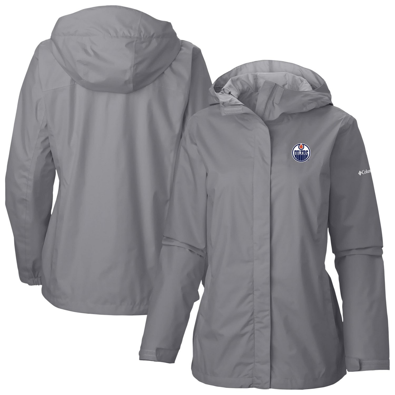 Columbia Edmonton Oilers Arcadia Omni-Tech Full-Zip Hooded Rain Jacket ...