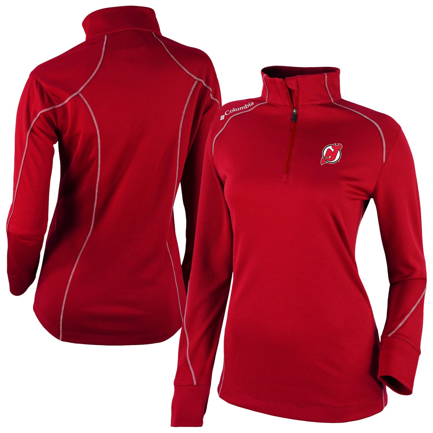 Columbia New Jersey Devils Shotgun Omni-Wick 20 Raglan Quarter-Zip Top ...
