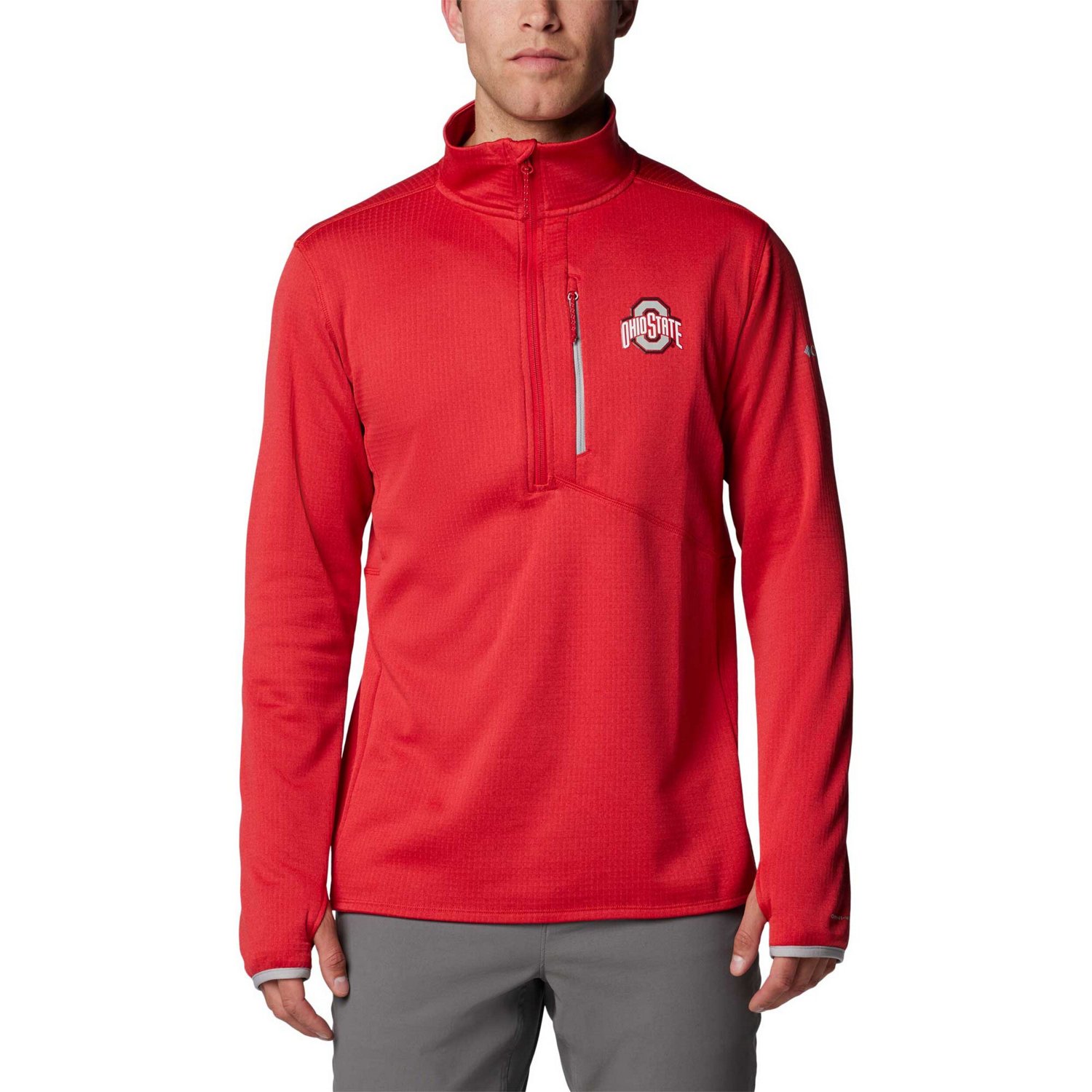 Columbia Ohio State Buckeyes Park View Grid Fleece Omni-Wick Half-Zip ...