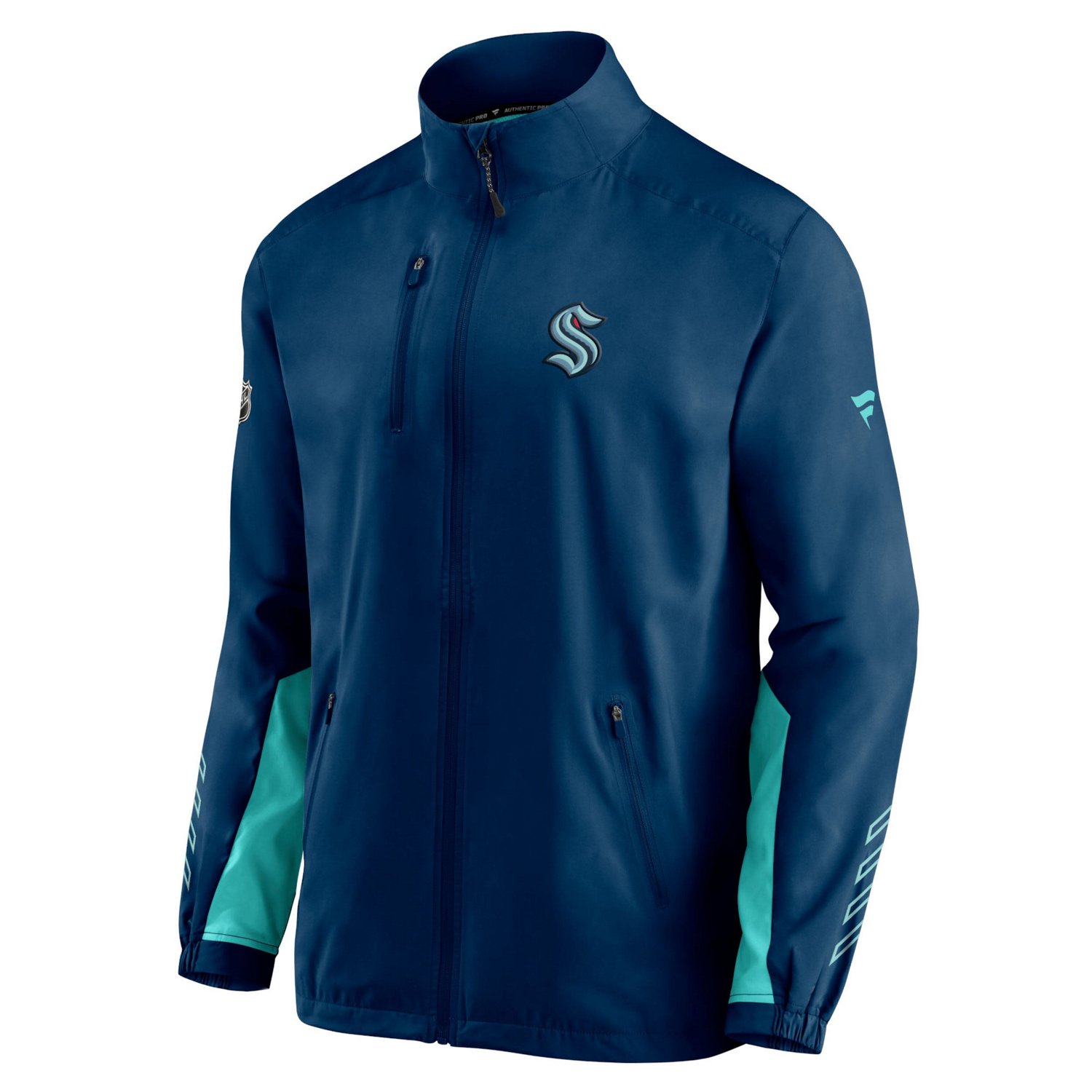Deep Sea Seattle Kraken Authentic Pro Locker Room Rinkside Full-Zip ...