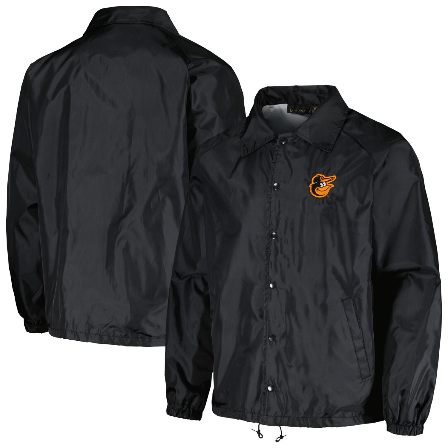 Dunbrooke Baltimore Orioles Coach's Raglan Full-Snap Windbreaker Jacket ...