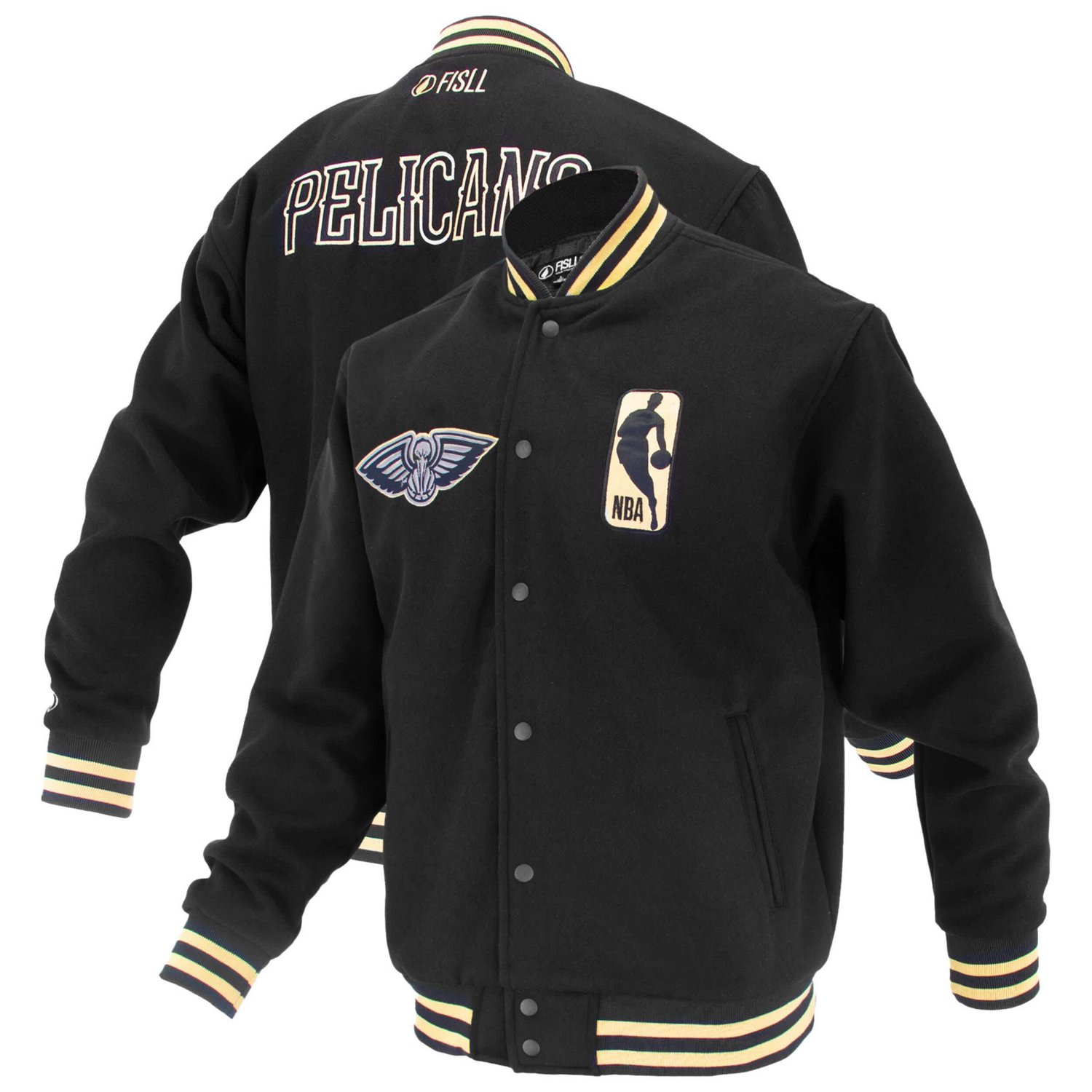 FISLL New Orleans Pelicans Logoman Shadow Collection Full-Snap Varsity ...