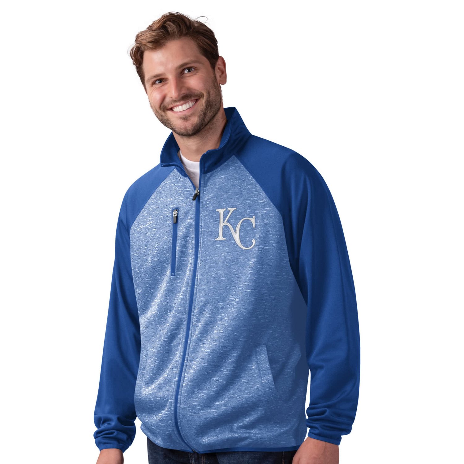 G-III Sports by Carl Banks Kansas City s Runners Raglan Full-Zip Track ...