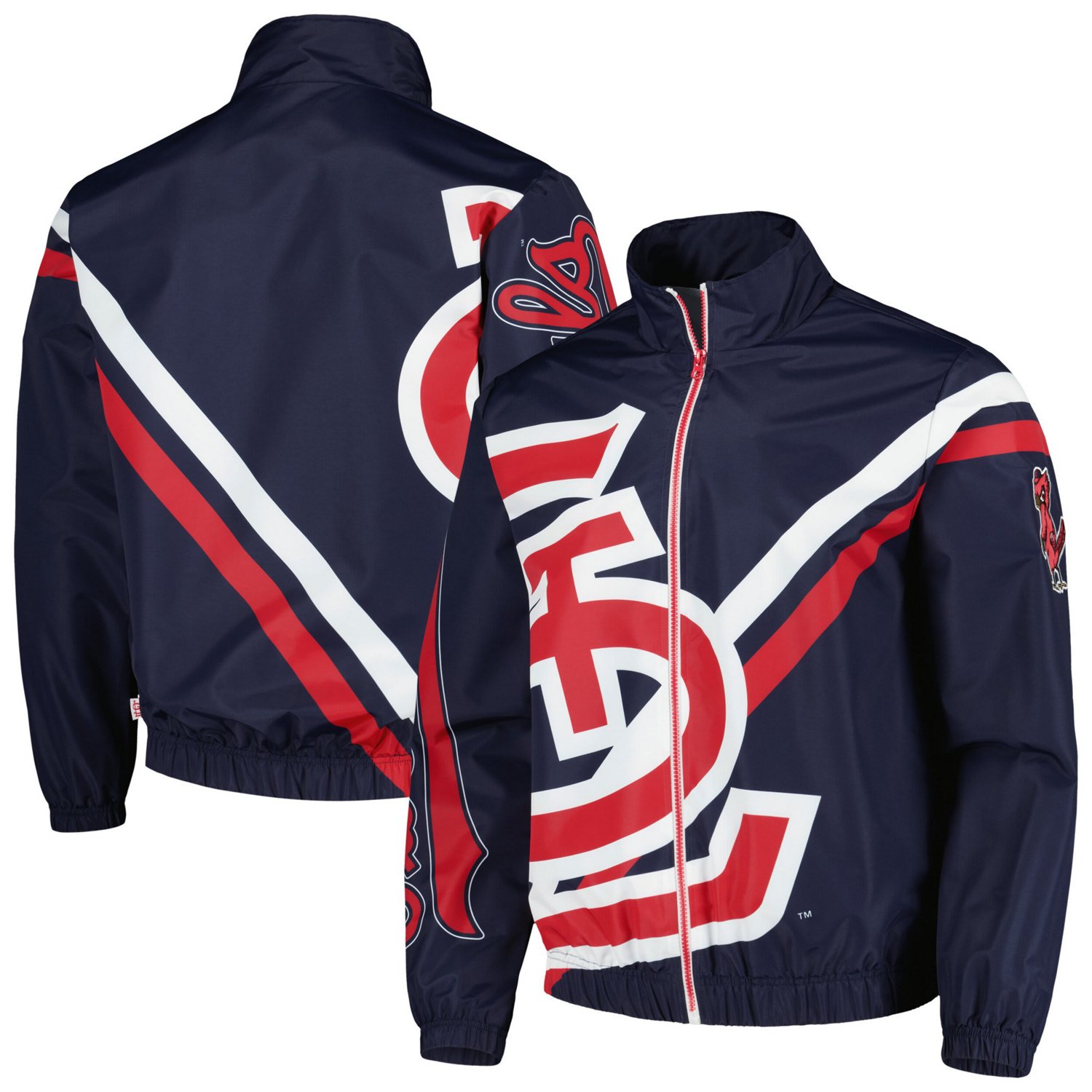 Mitchell Ness St Louis Cardinals Exploded Logo Warm Up Full-Zip Jacket ...