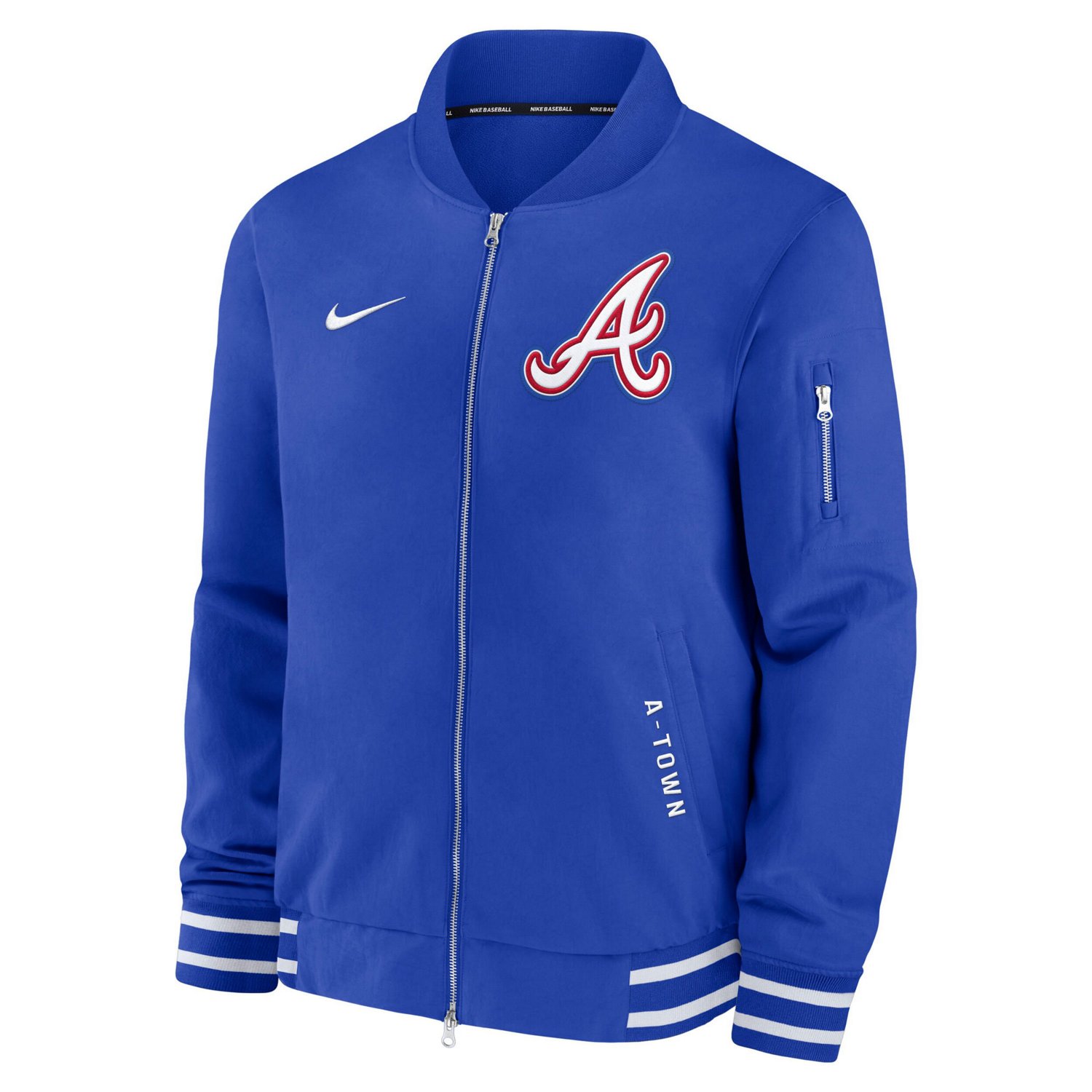 Nike Atlanta Braves Authentic Collection City Connect Full-Zip Bomber ...