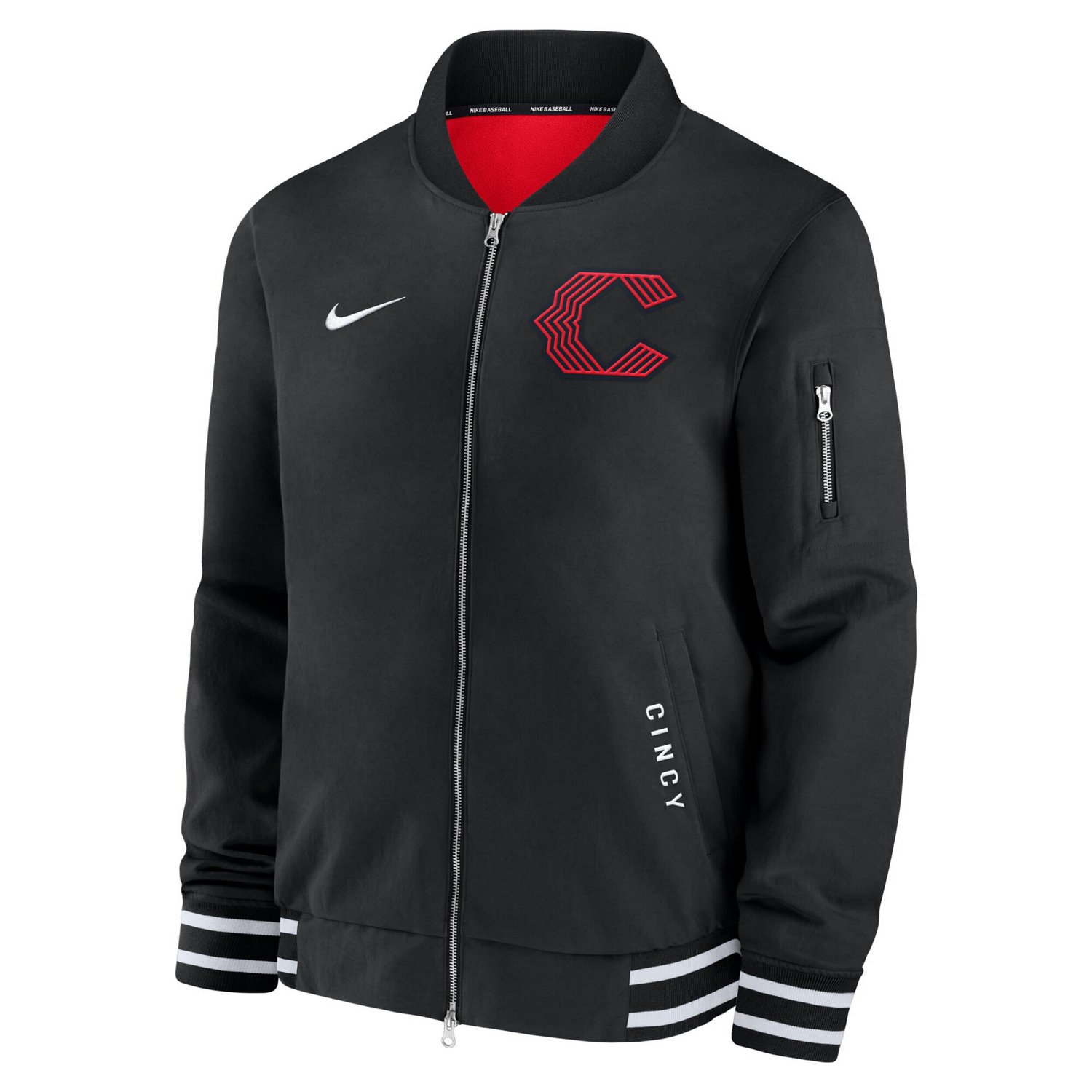 Nike Cincinnati Reds Authentic Collection City Connect Full-Zip Bomber ...