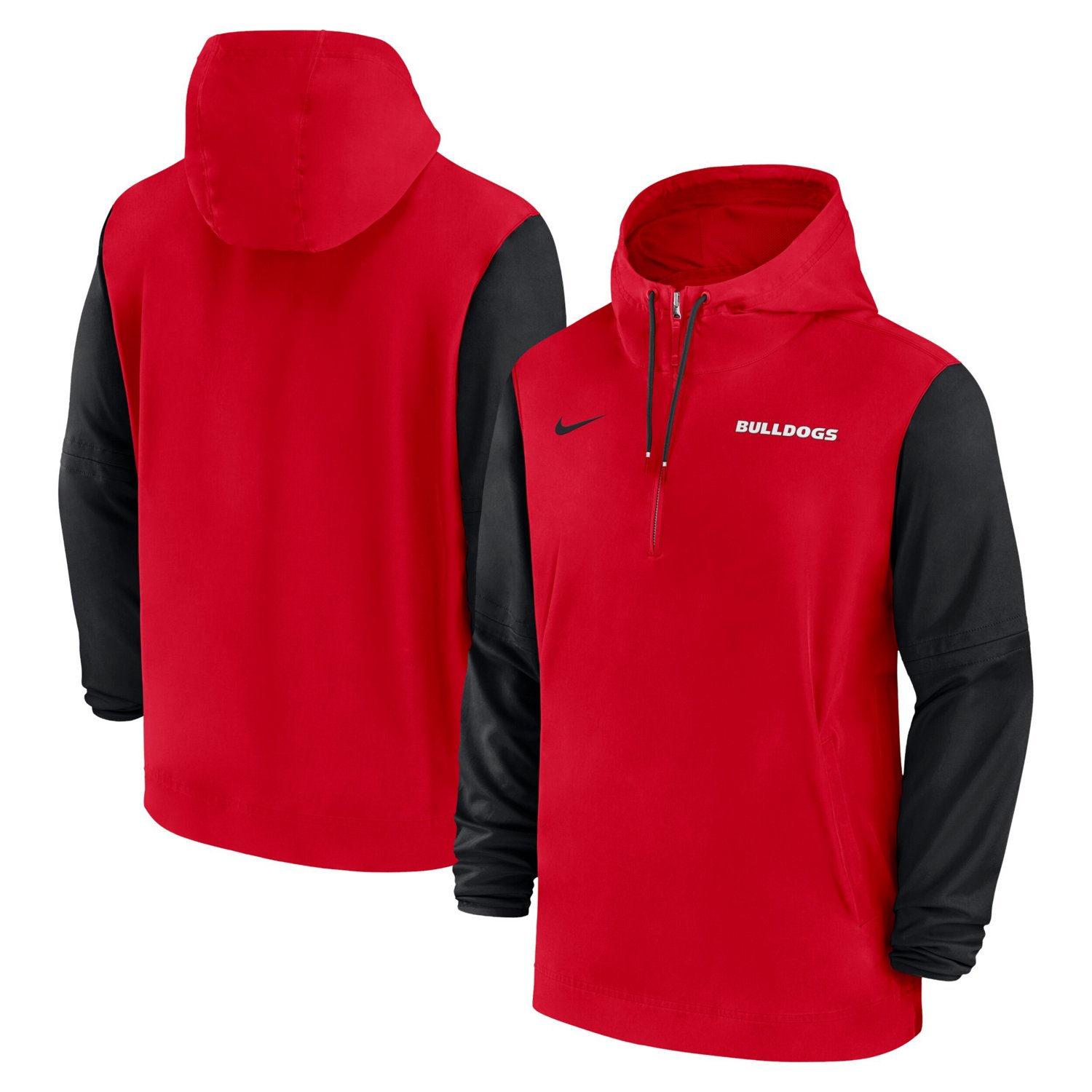 Nike Georgia Bulldogs 2024 Sideline Pregame Player Half-Zip Hoodie ...