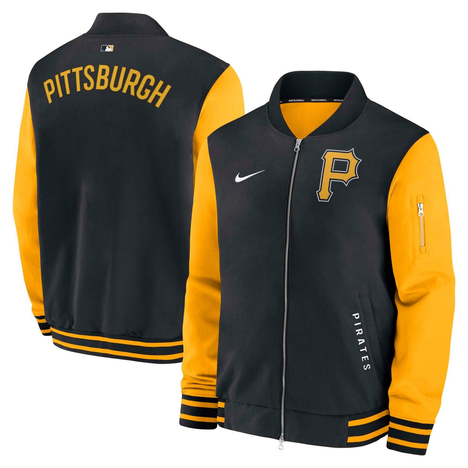 Nike Gold Pittsburgh Pirates Authentic Collection Dugout Full-Zip ...