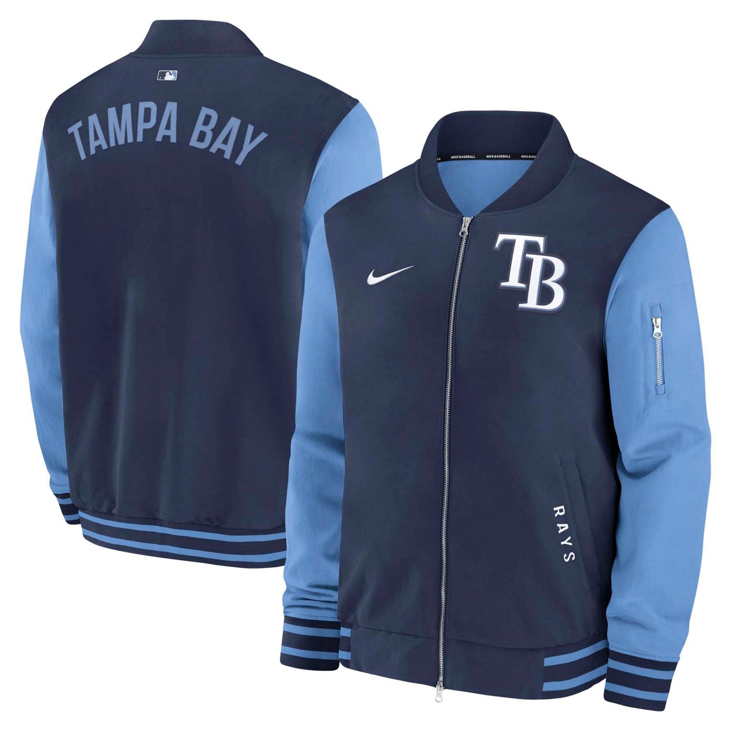Nike Light Blue Tampa Bay Rays Authentic Collection Dugout Full-Zip ...